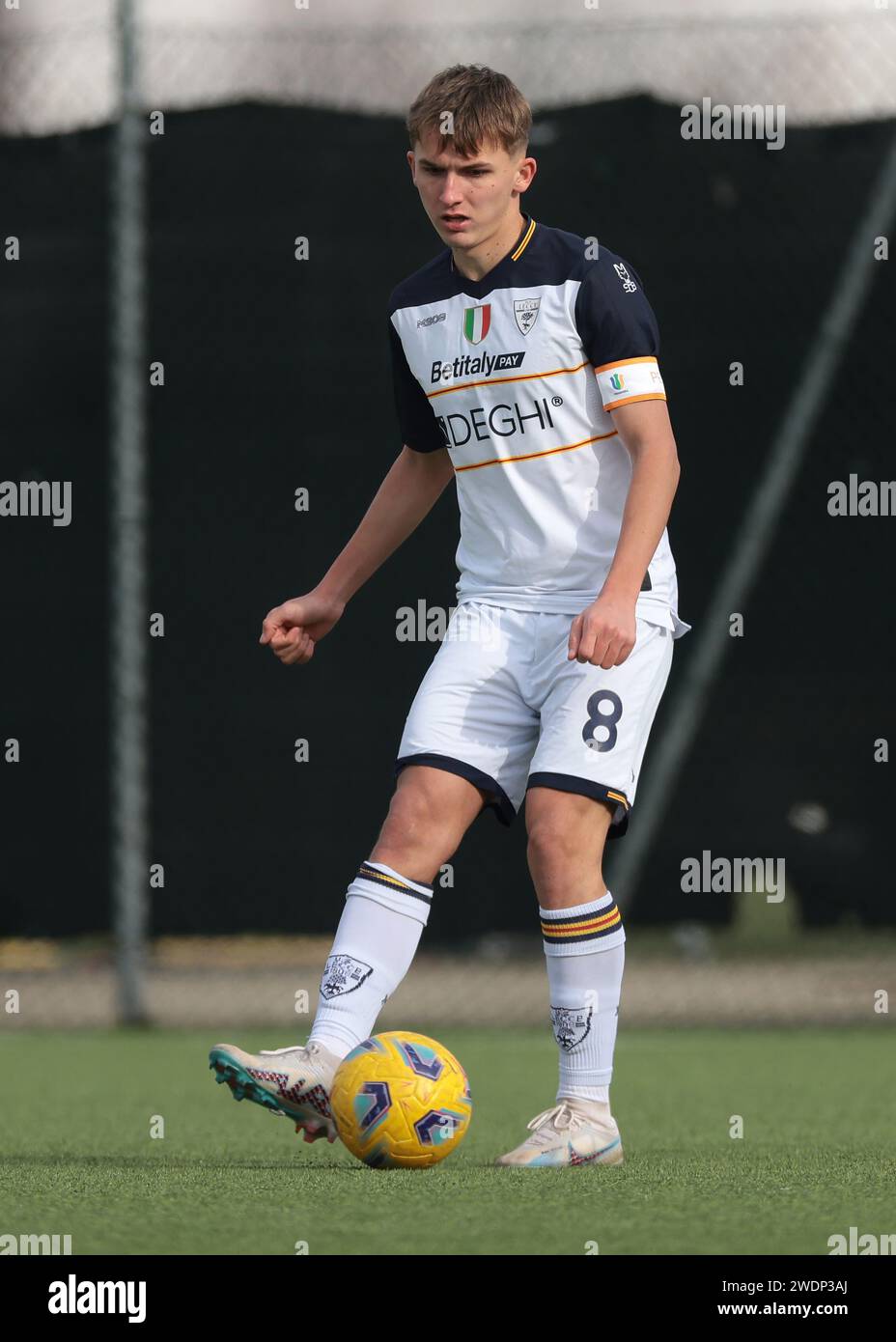 Vinovo, Italy. 21st Jan, 2024. Catalin Vulturar of US Lecce during the ...