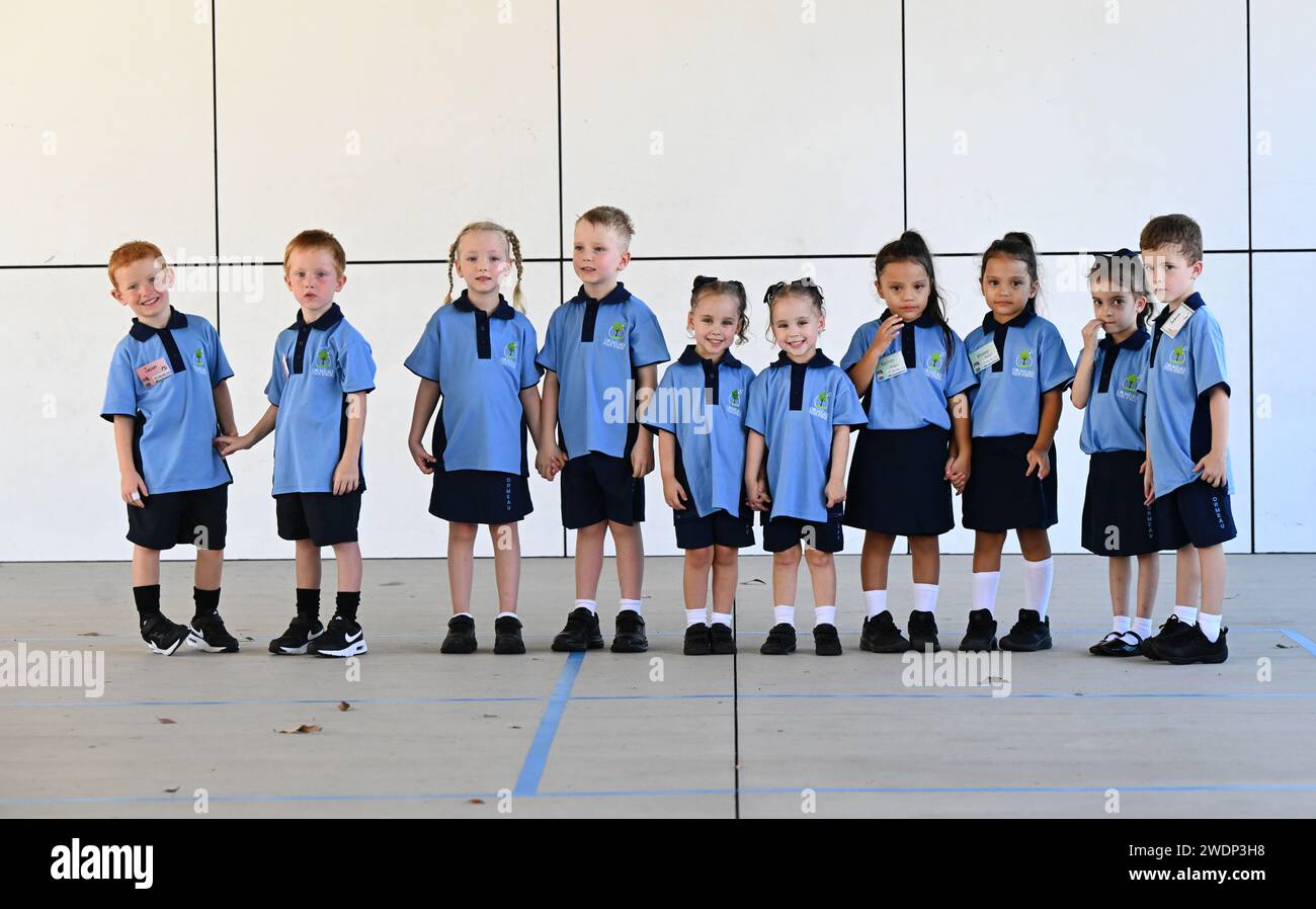 Brisbane, Australia. 22nd Jan, 2024. Ormeau State School's five sets of ...