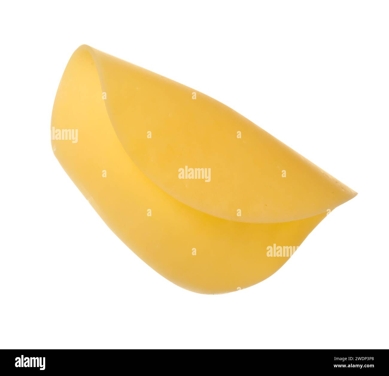 Slice of tasty cheese isolated on white Stock Photo - Alamy