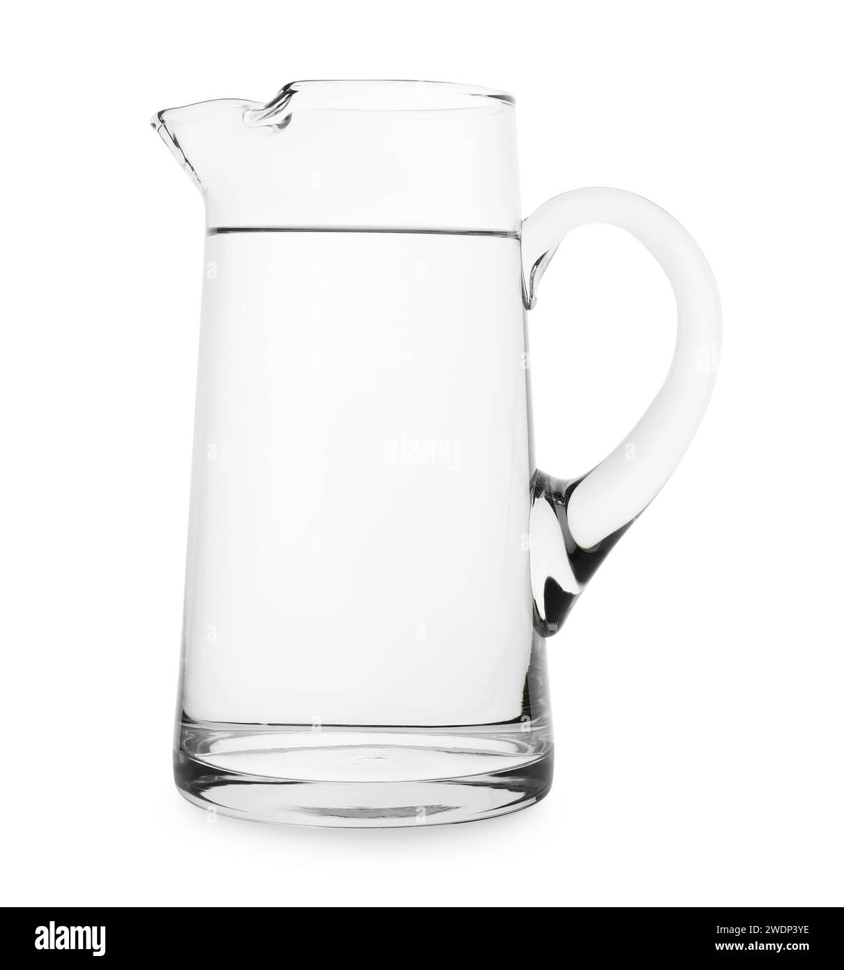Glass jug with water isolated on white Stock Photo - Alamy