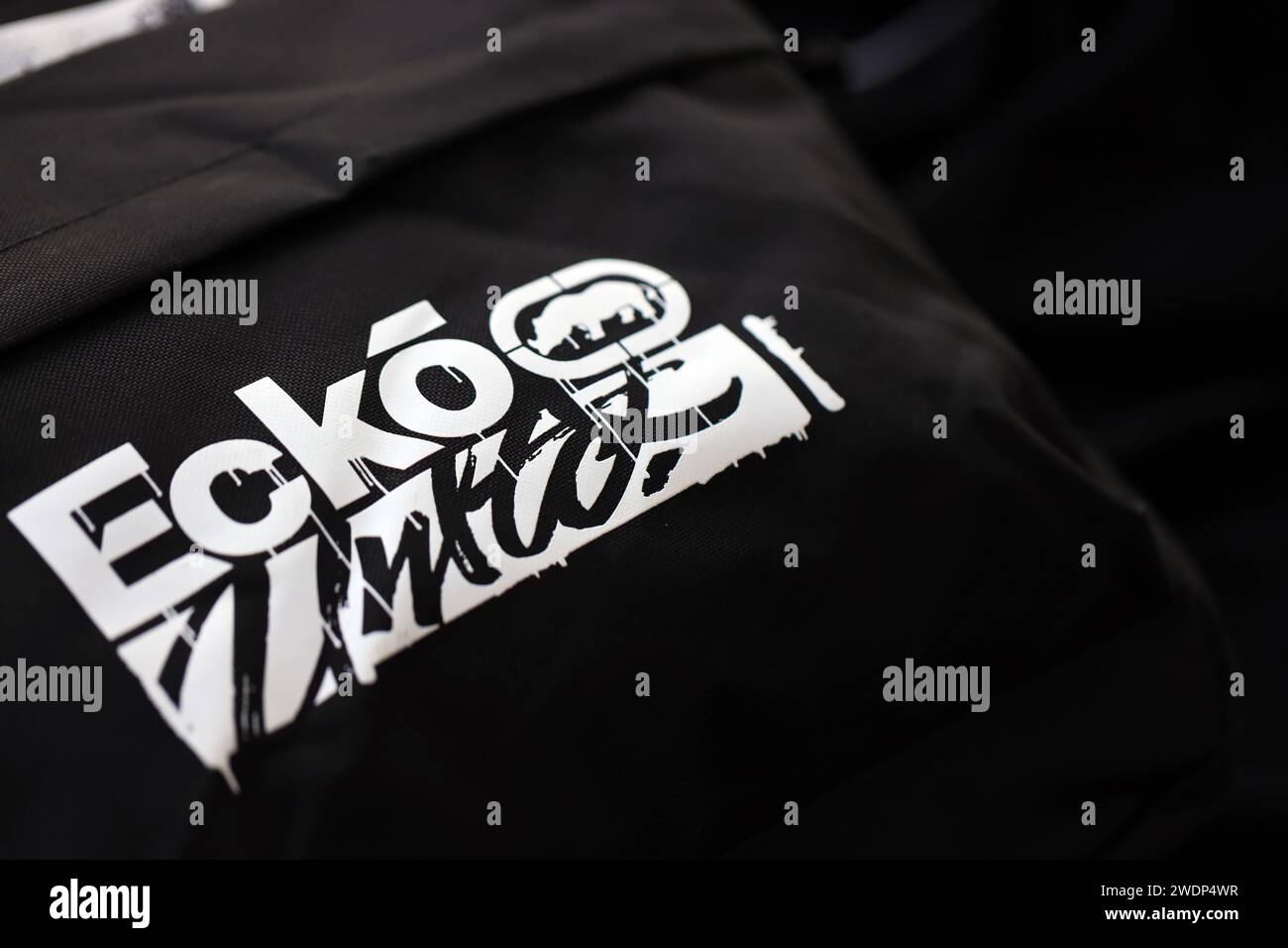 KYIV, UKRAINE - 4 MAY, 2023: Ecko Unltd company logo on new brand ...