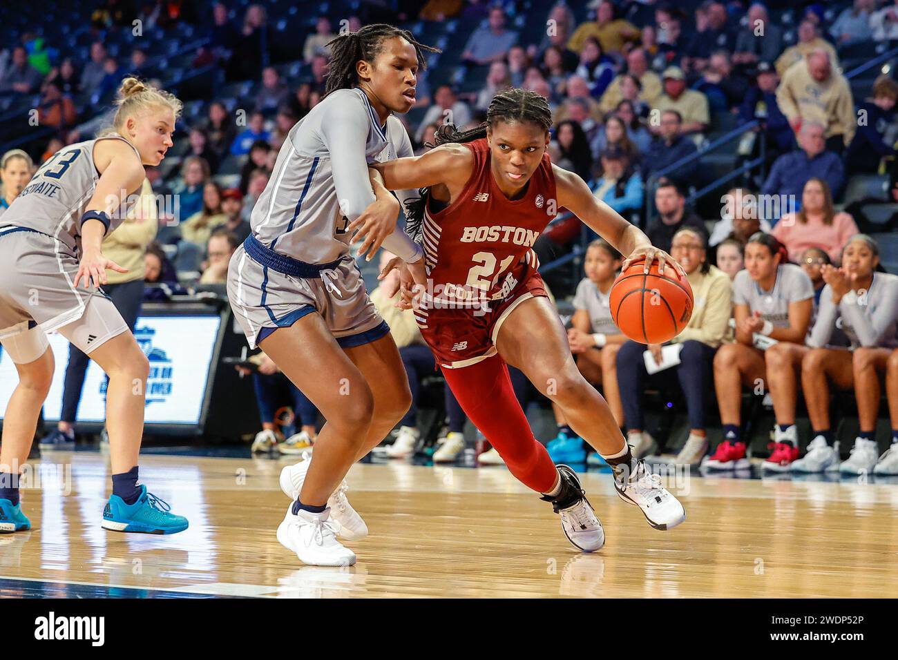 Atlanta, Georgia. 21st Jan, 2024. Andrea Daley (21) of Boston College ...