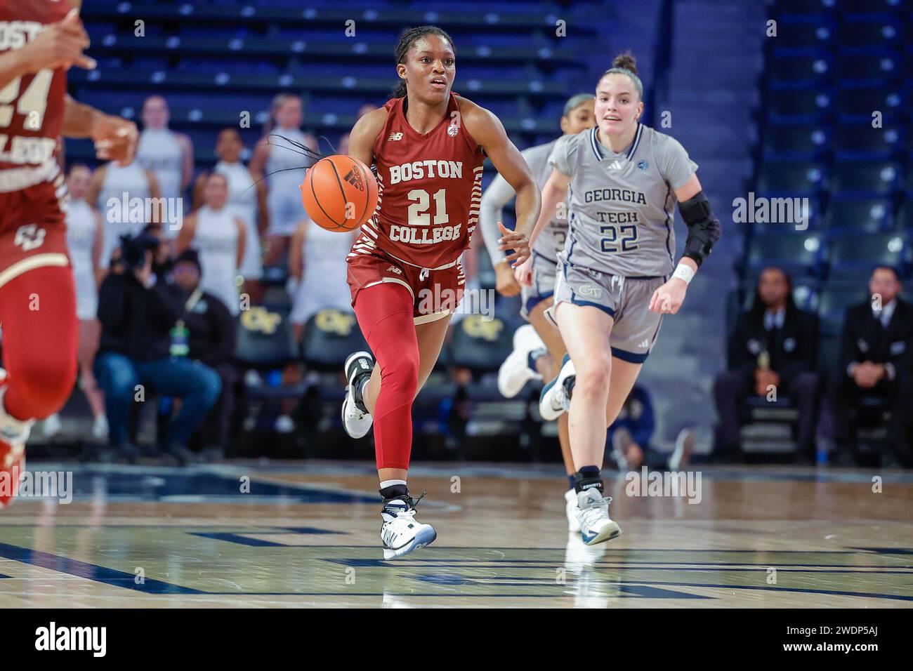 Atlanta, Georgia. 21st Jan, 2024. Andrea Daley (21) of Boston College ...