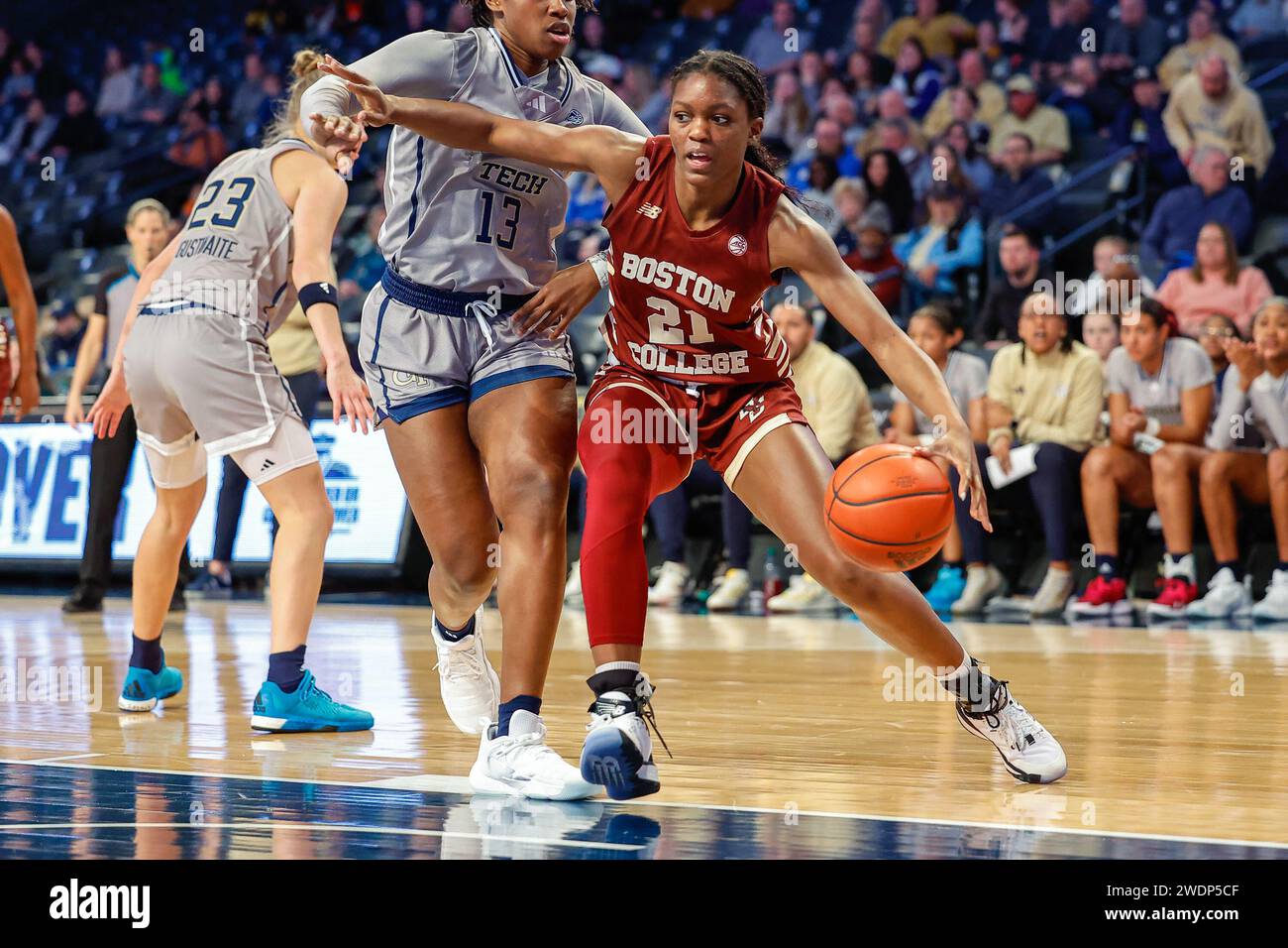 Atlanta, Georgia. 21st Jan, 2024. Andrea Daley (21) of Boston College ...