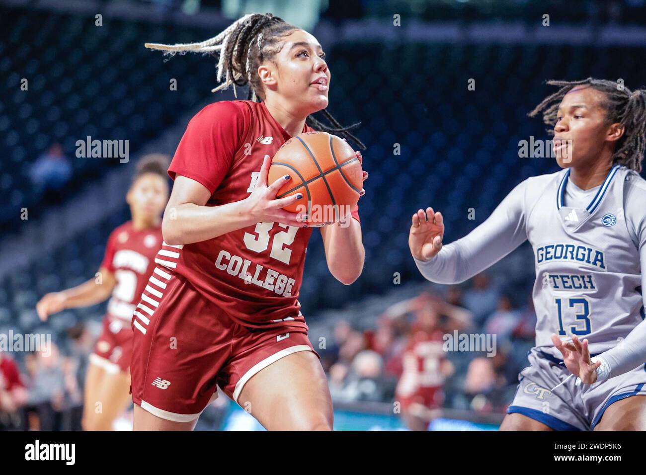 Atlanta, Georgia. 21st Jan, 2024. Teya Sidberry (32) of Boston College ...