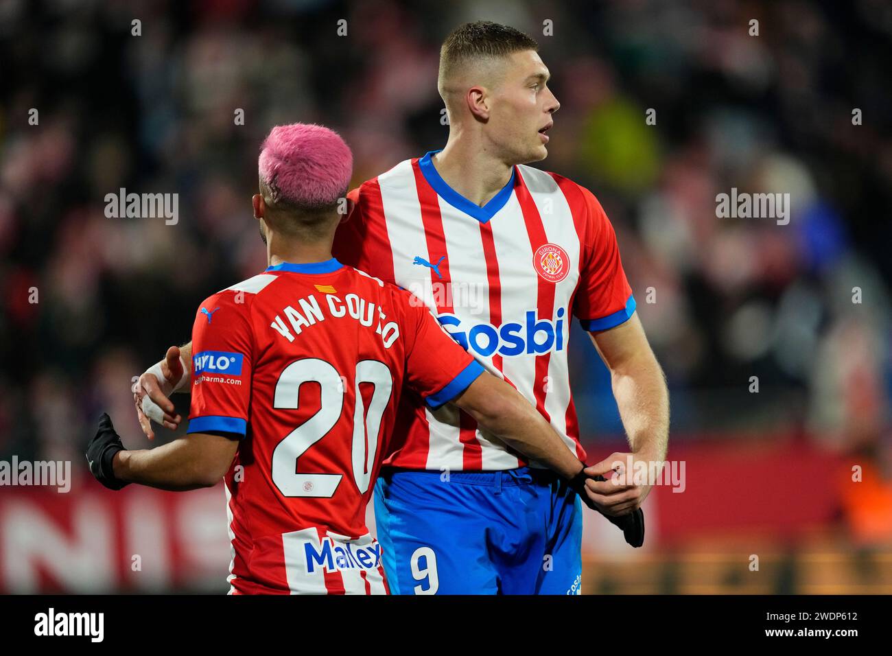 Girona, Spain. 21st Jan, 2024. Dovbyk (Girona FC) celebrates after ...
