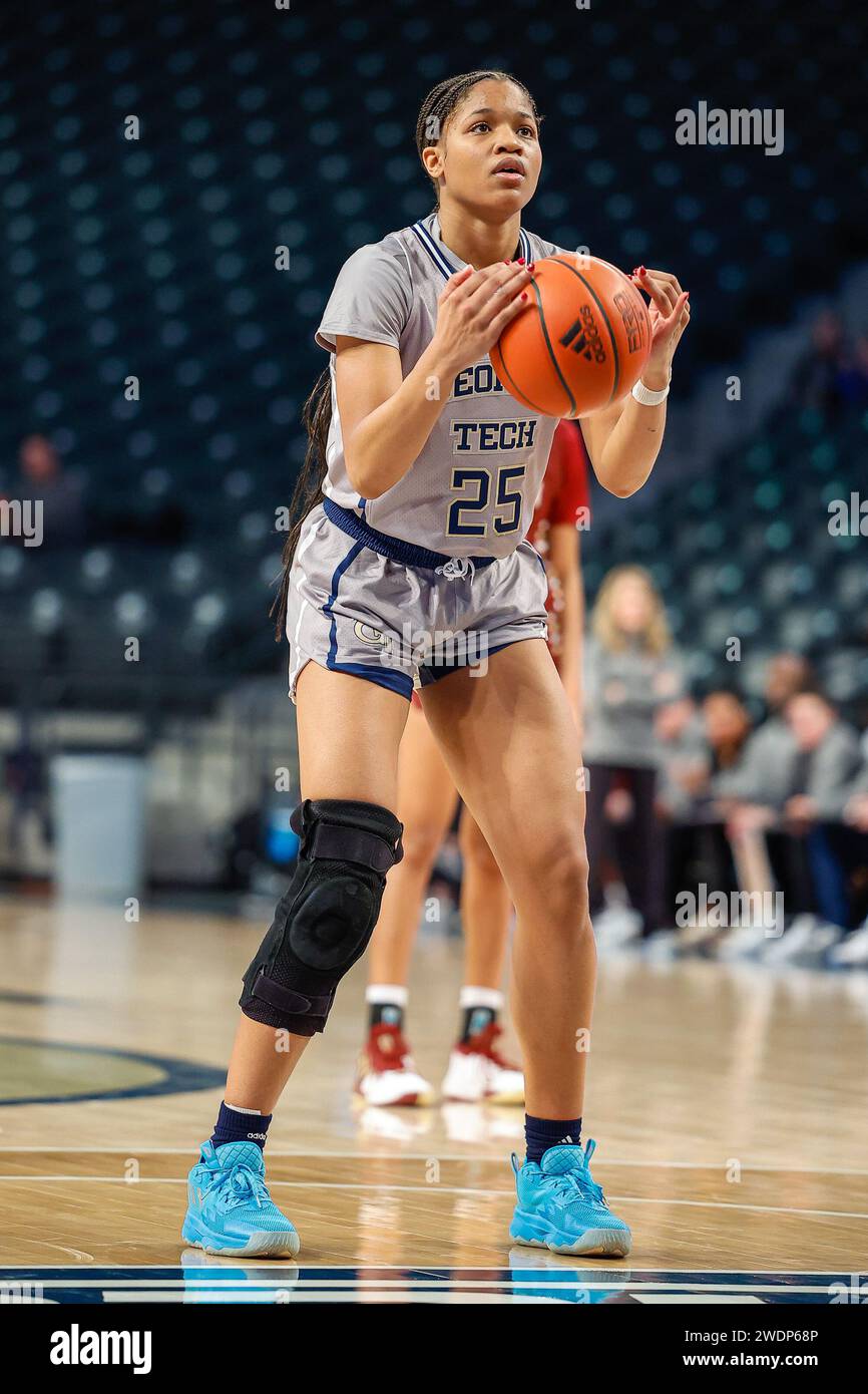 Atlanta, Georgia. 21st Jan, 2024. Georgia Tech's Kara Dunn (25) with ...