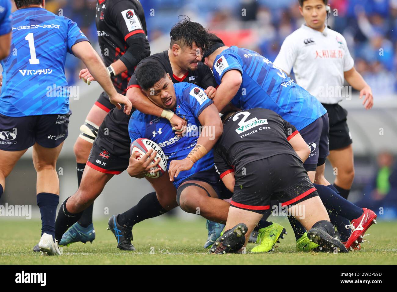 Kumagaya Rugby Stadium, Saitama, Japan. 20th Jan, 2024. Esei Haangana ...