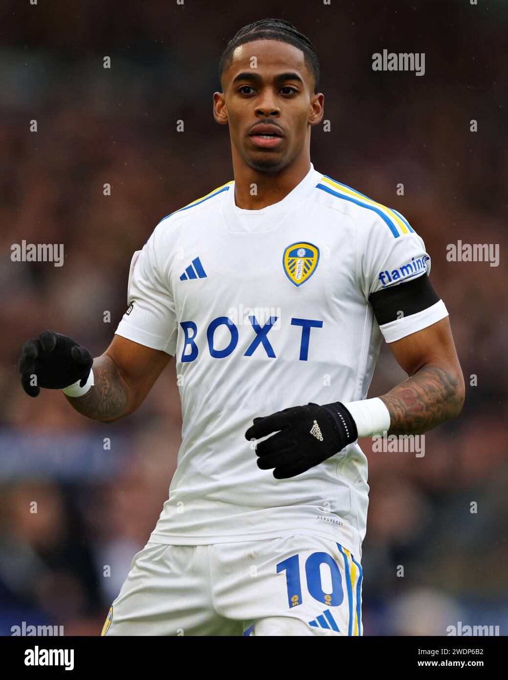 Leeds, UK. 21st Jan, 2024. Crysencio Summerville of Leeds United during ...