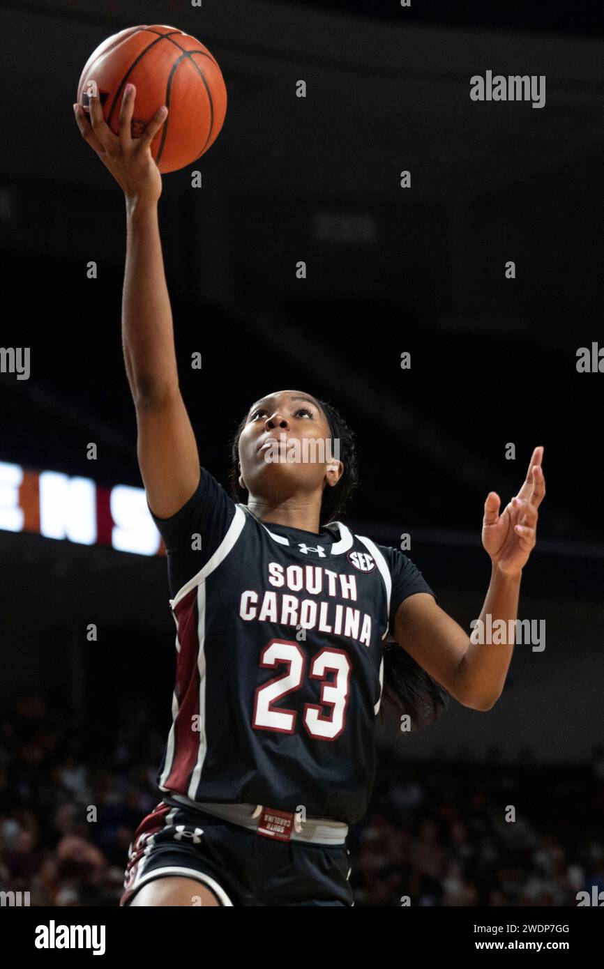 South Carolina guard Bree Hall (23) makes a layup against Texas A&M ...