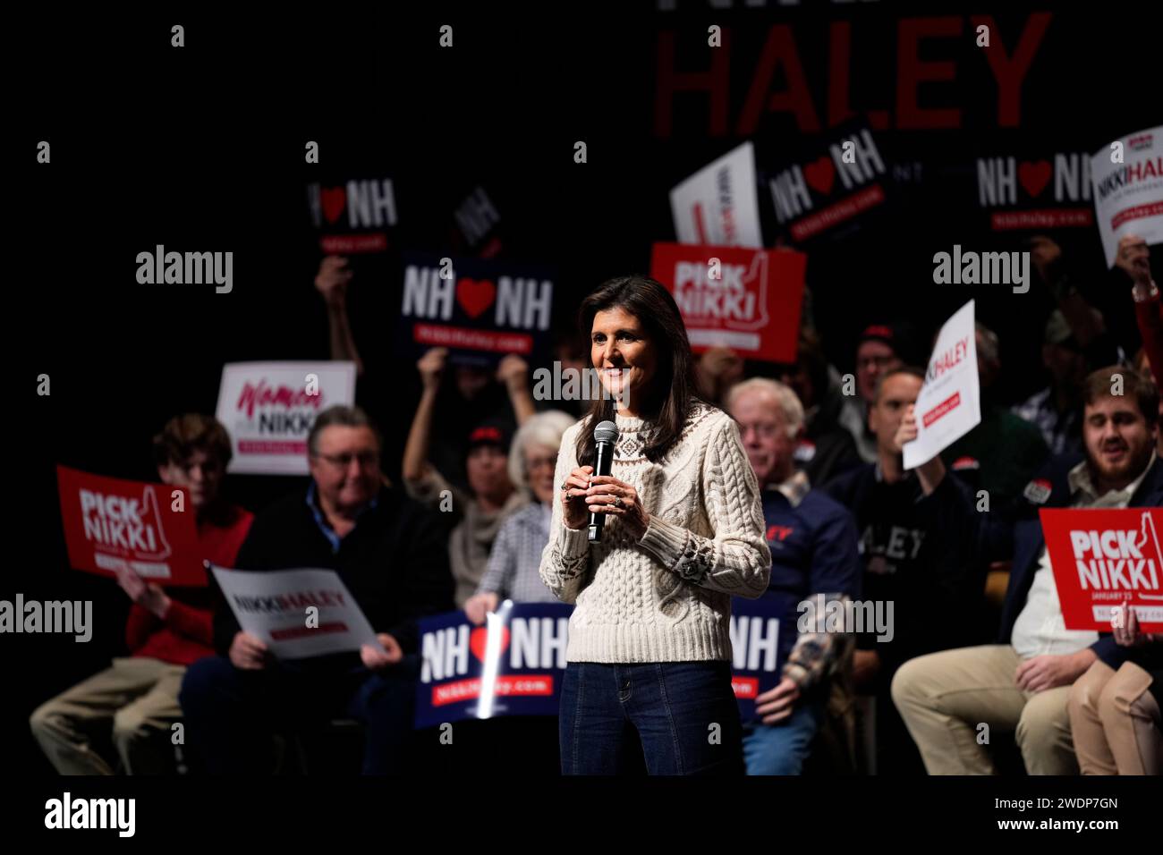 Republican presidential candidate former UN Ambassador Nikki Haley ...