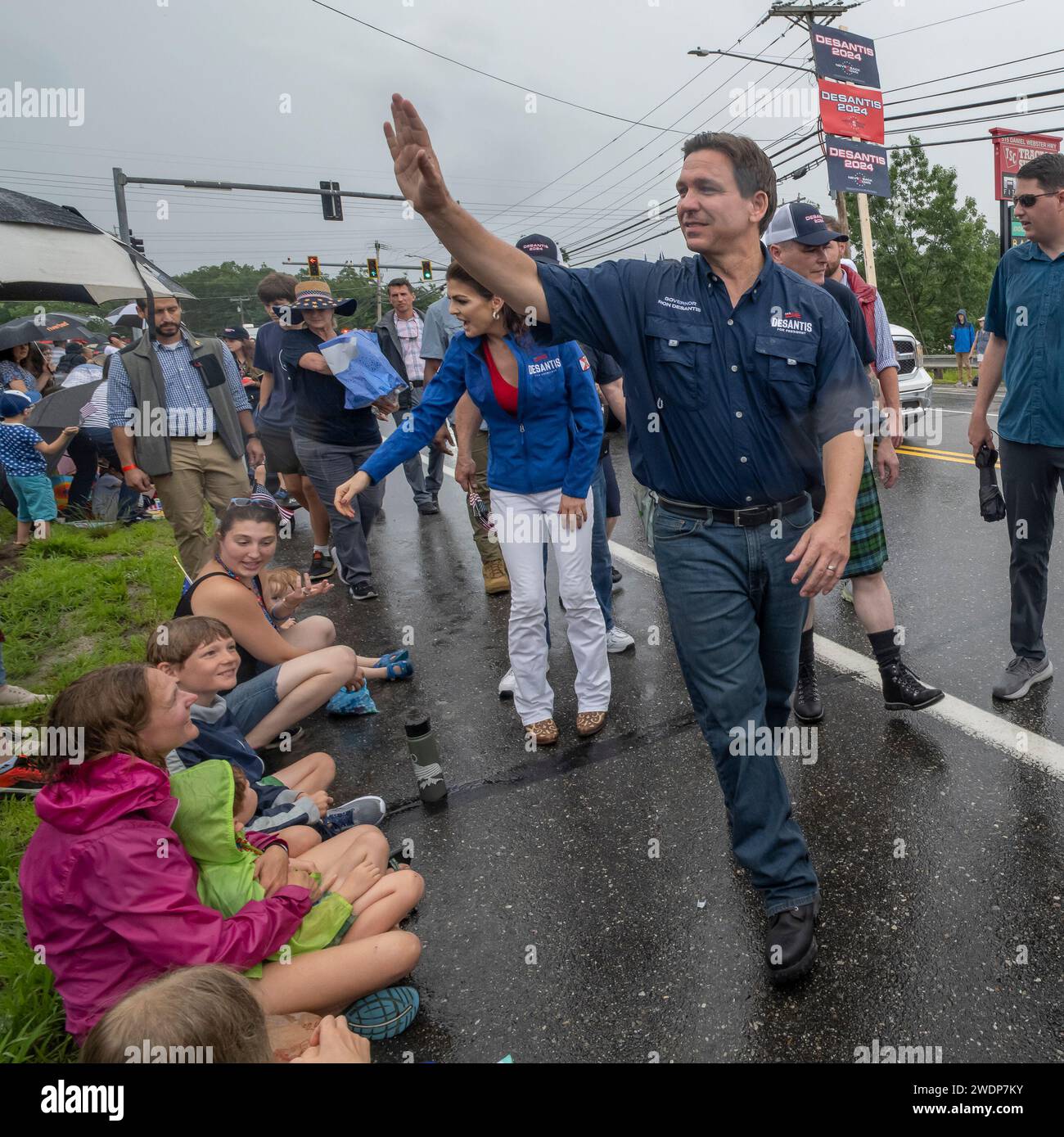 Merrimack, New Hampshire USA July 4, 2023 Florida Governor and ...