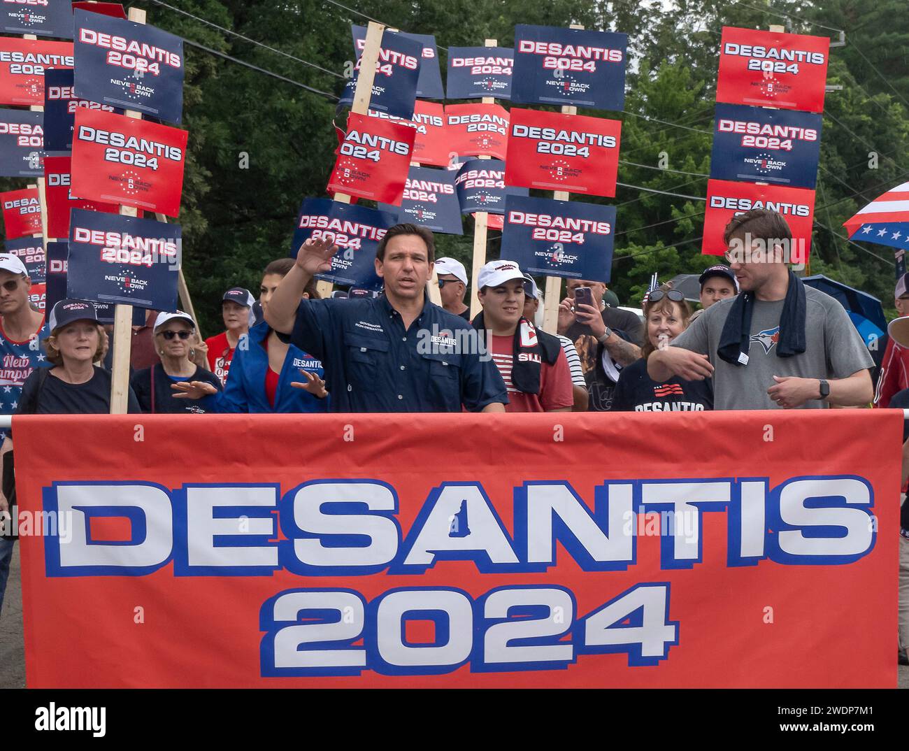 Merrimack, New Hampshire USA July 4, 2023 Florida Governor and ...