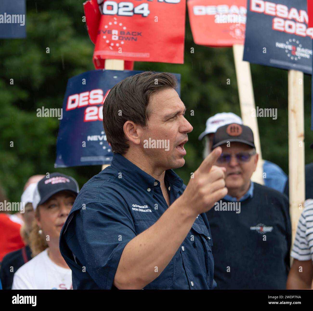Merrimack, New Hampshire USA July 4, 2023 Florida Governor and ...