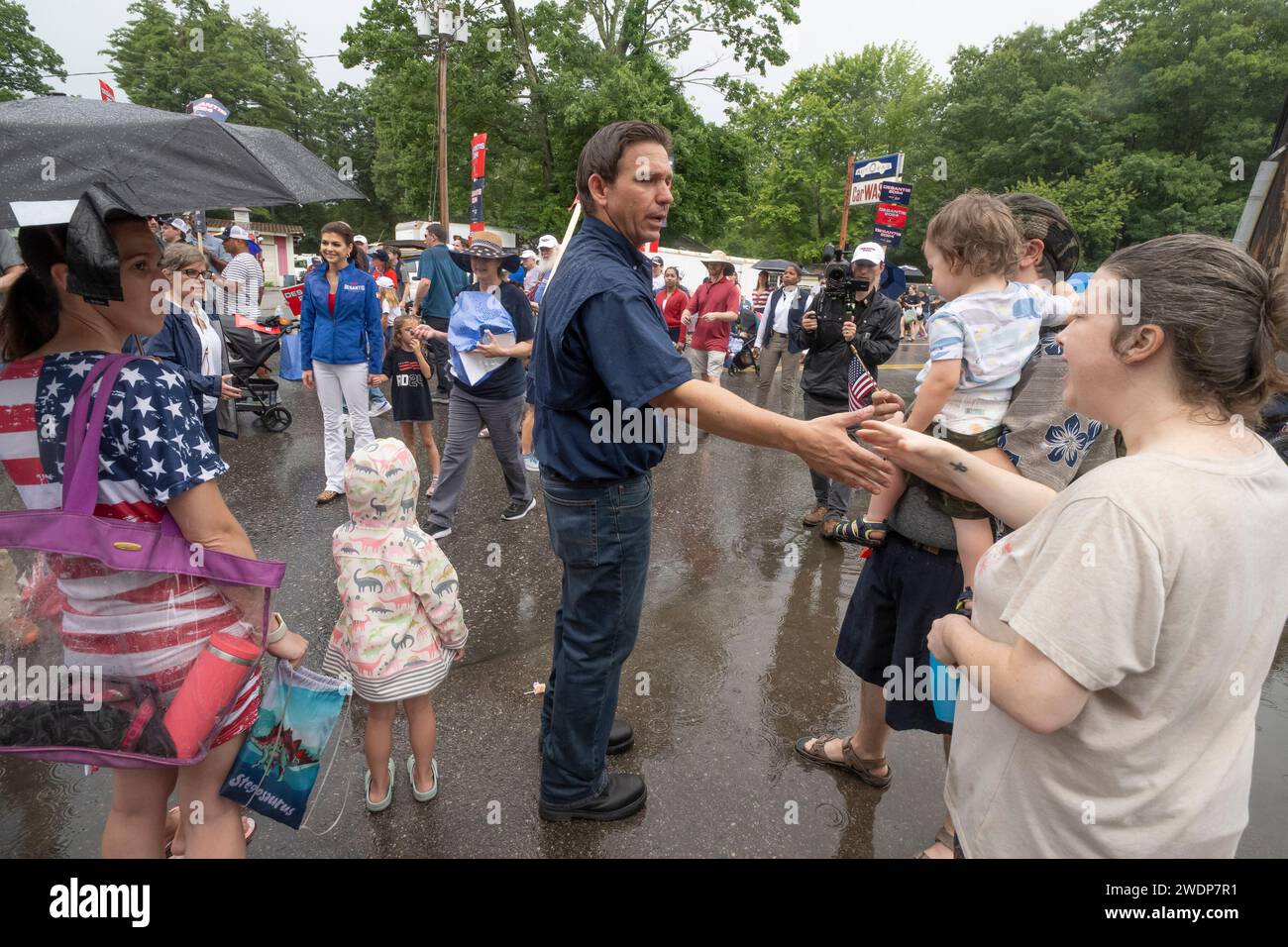 Merrimack, New Hampshire USA July 4, 2023 Florida Governor and ...