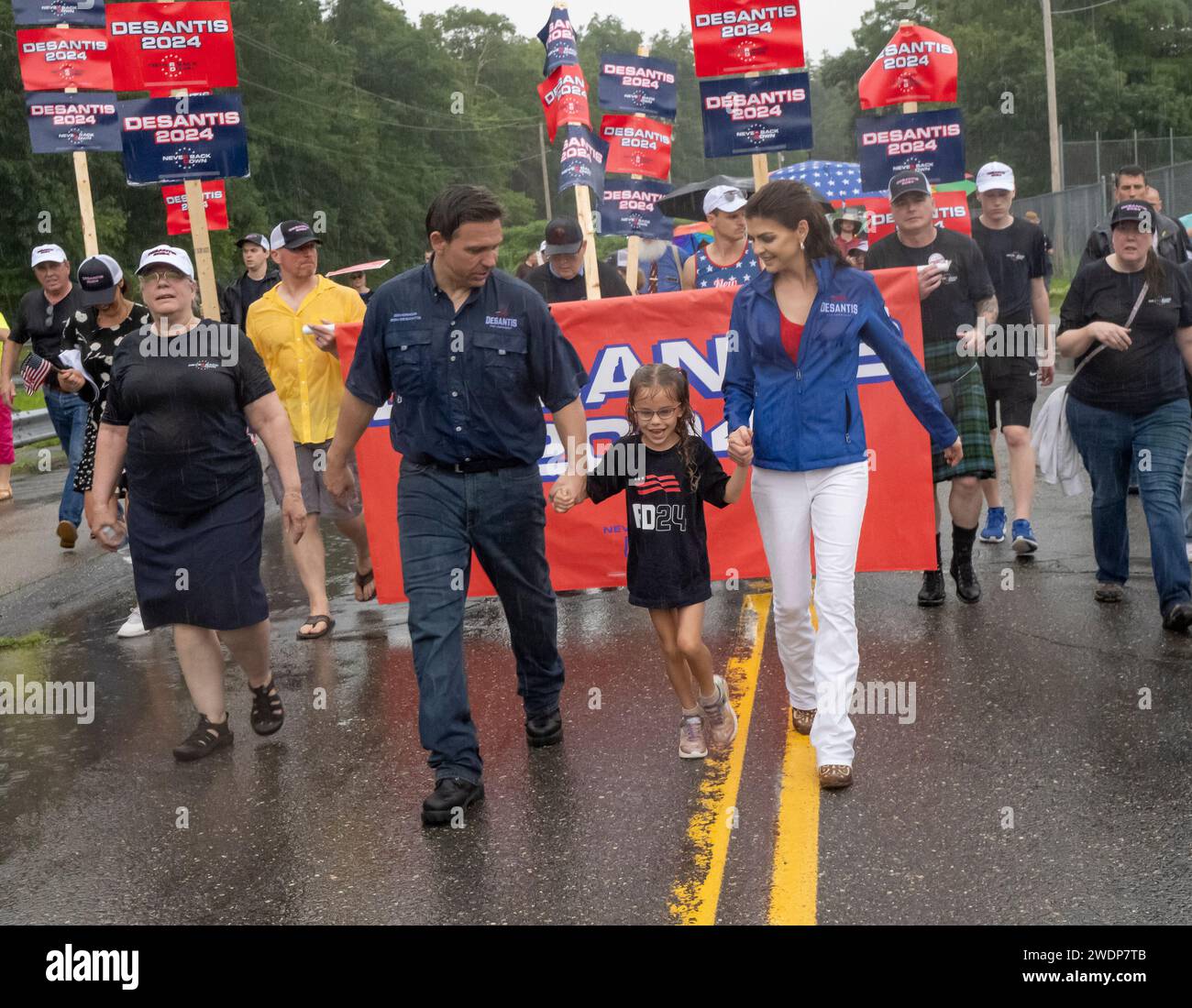 Merrimack, New Hampshire USA July 4, 2023 Florida Governor and ...
