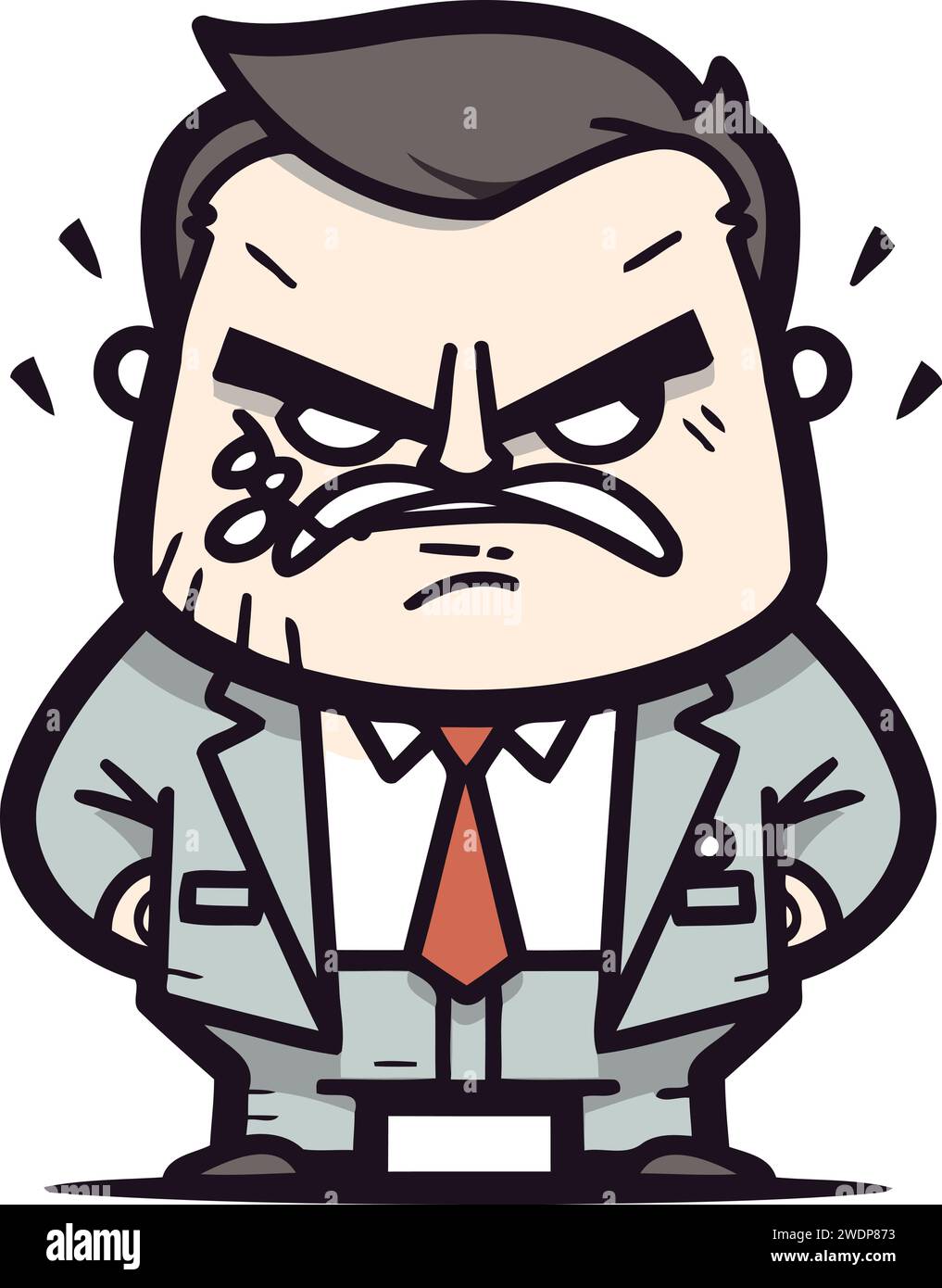 Angry Businessman Cartoon Vector Illustration Stock Vector Image & Art ...