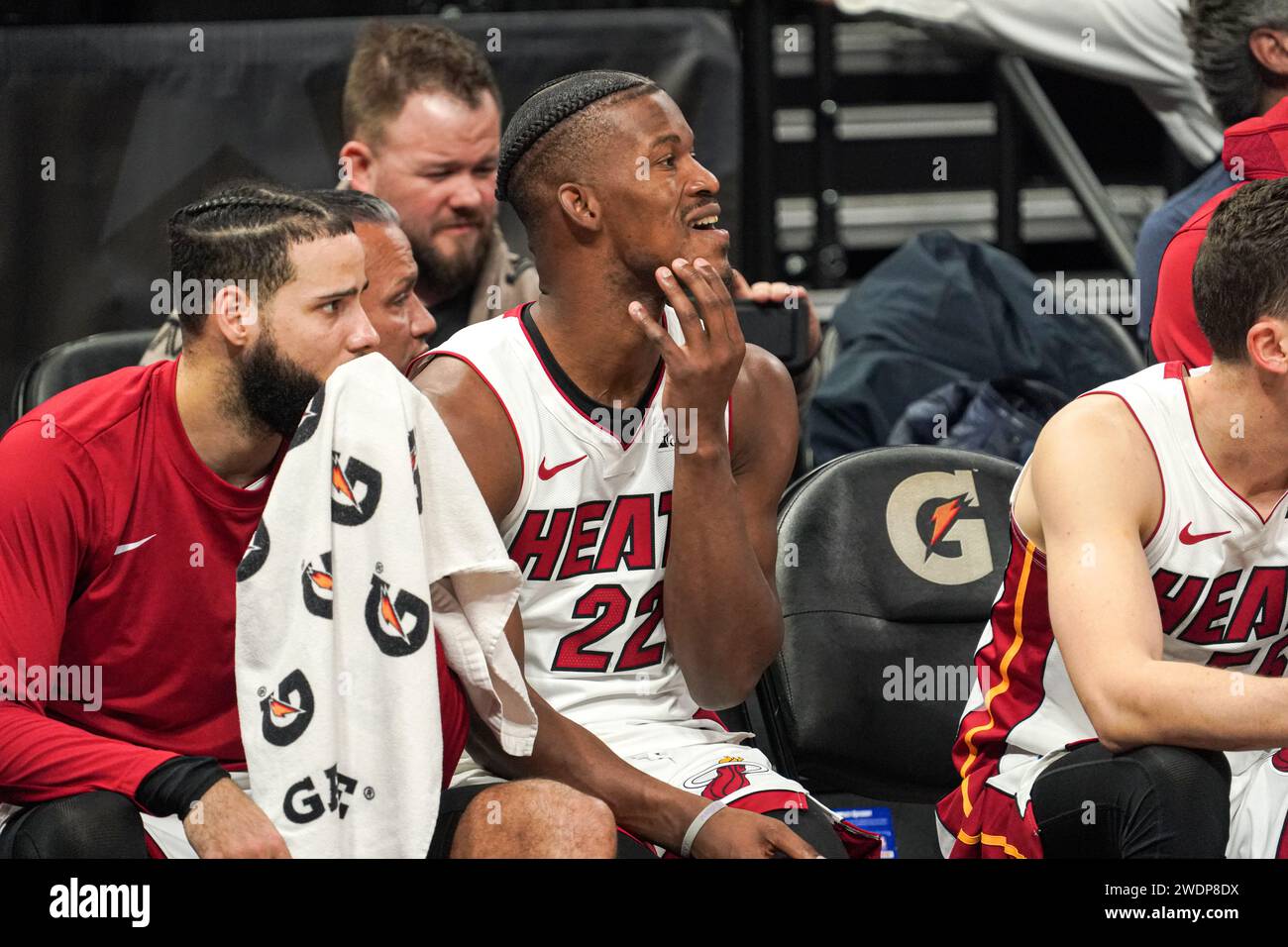Orlando, Florida, USA, January 31, 2024, Miami Heat player Jimmy Butler ...
