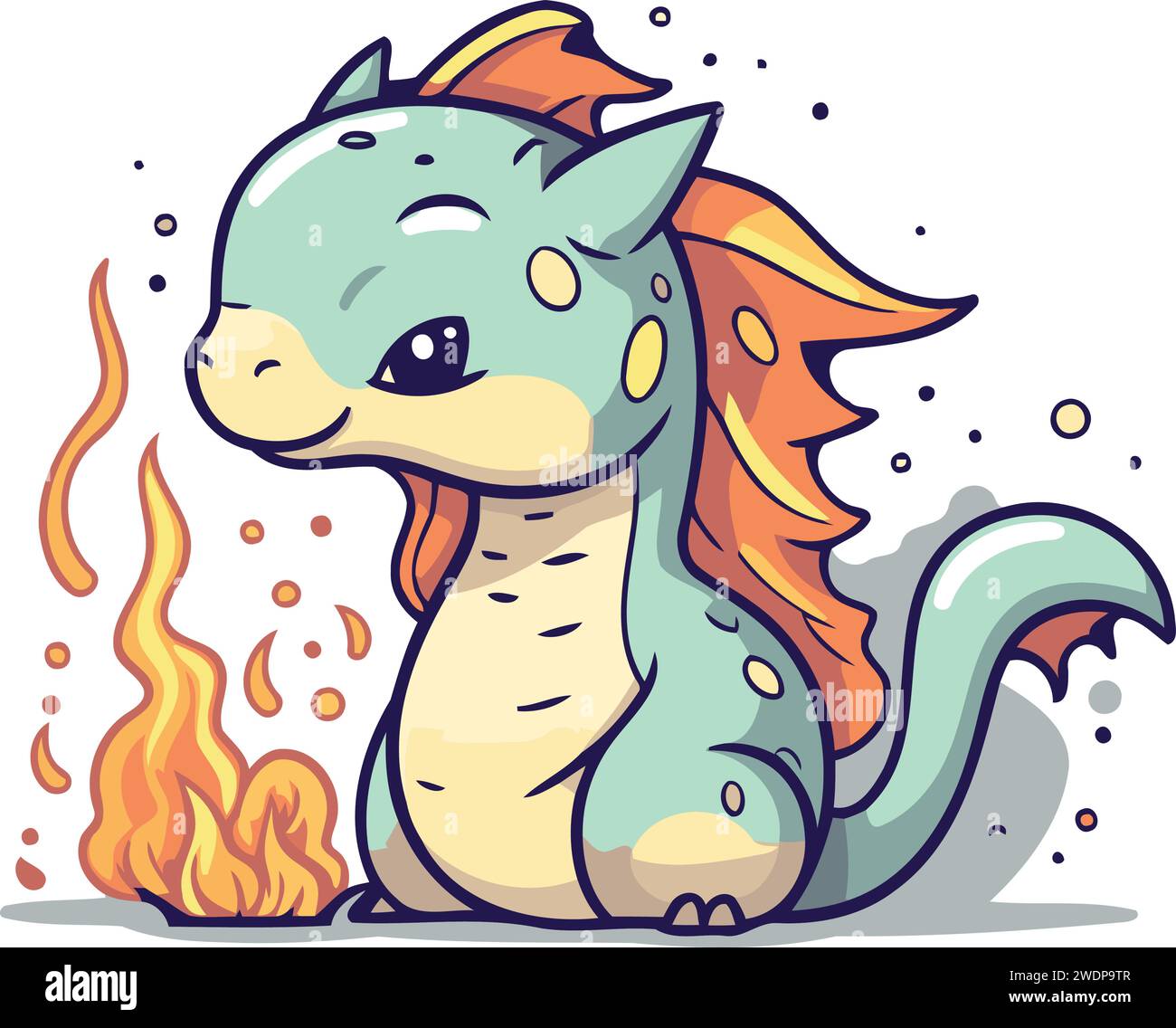 Dragon flame Stock Vector Images - Alamy