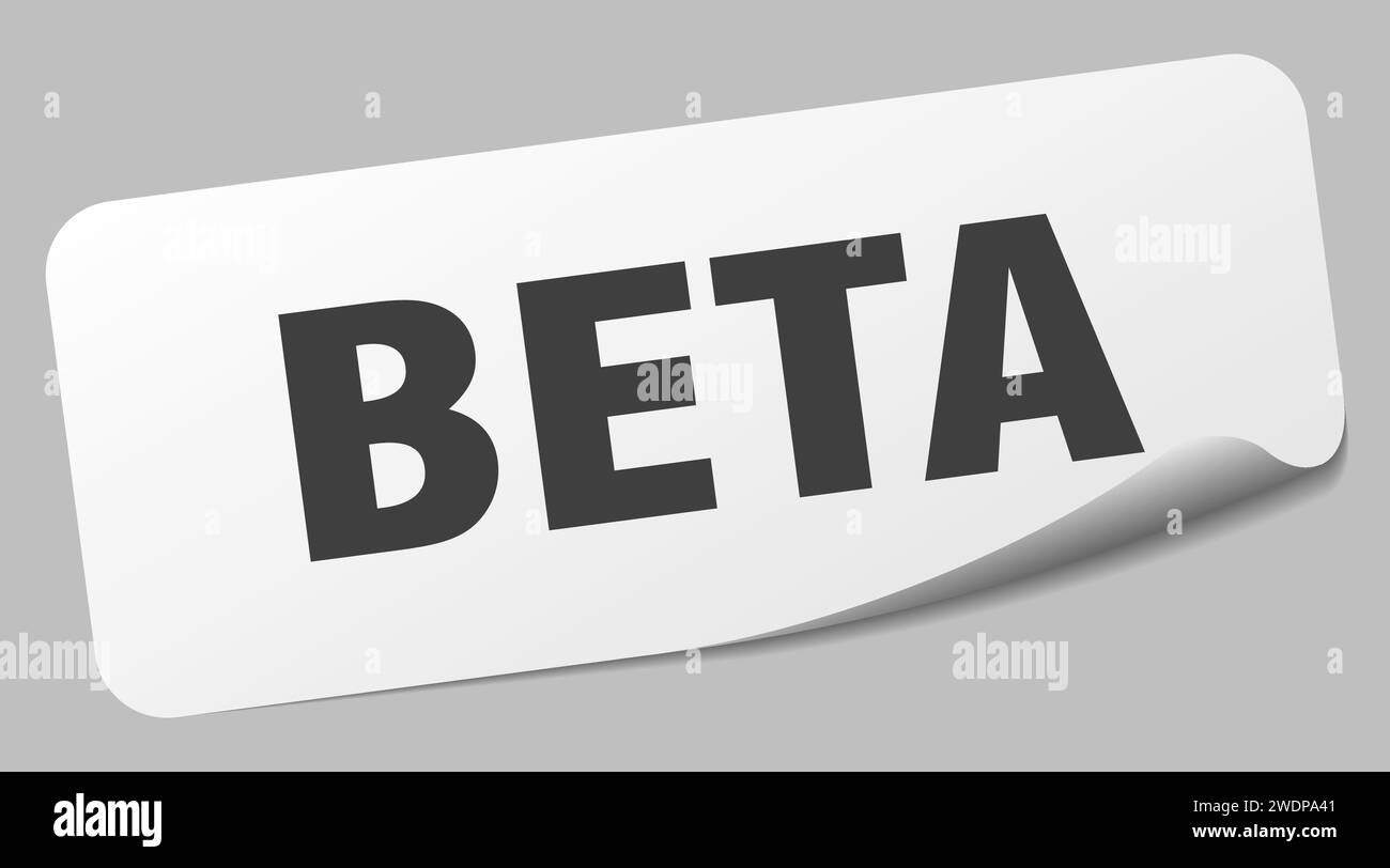 beta sticker. beta rectangular label isolated on white background Stock ...