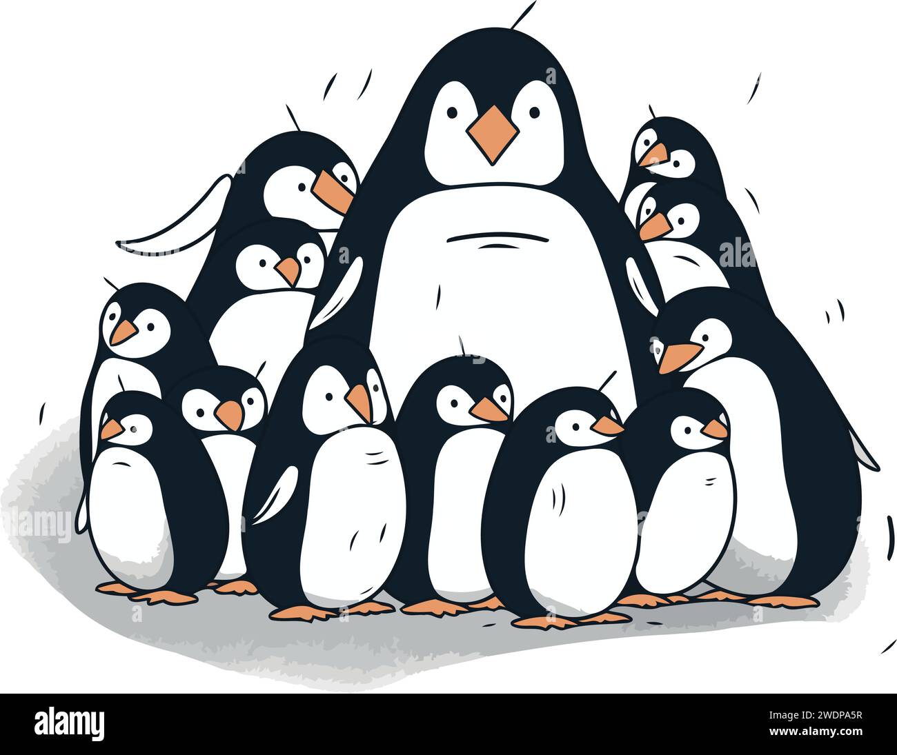 Penguin family group Stock Vector Images - Alamy