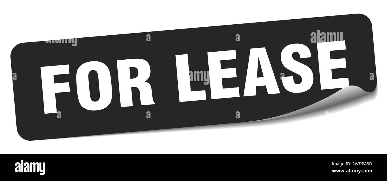 for lease sticker. for lease rectangular label isolated on white ...