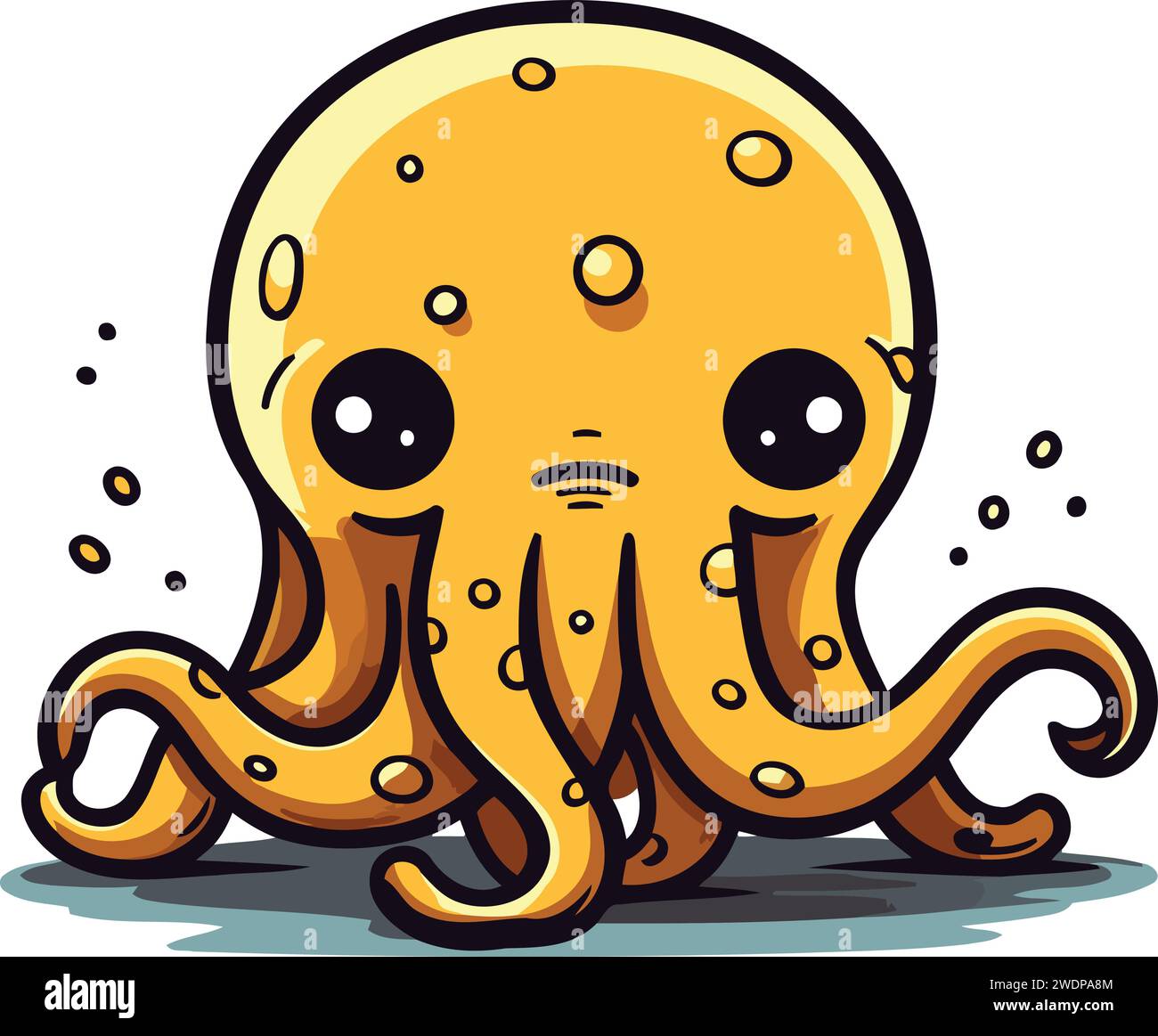 Cute Cartoon Octopus Vector Illustration Cute Octopus Character Stock Vector Image And Art Alamy