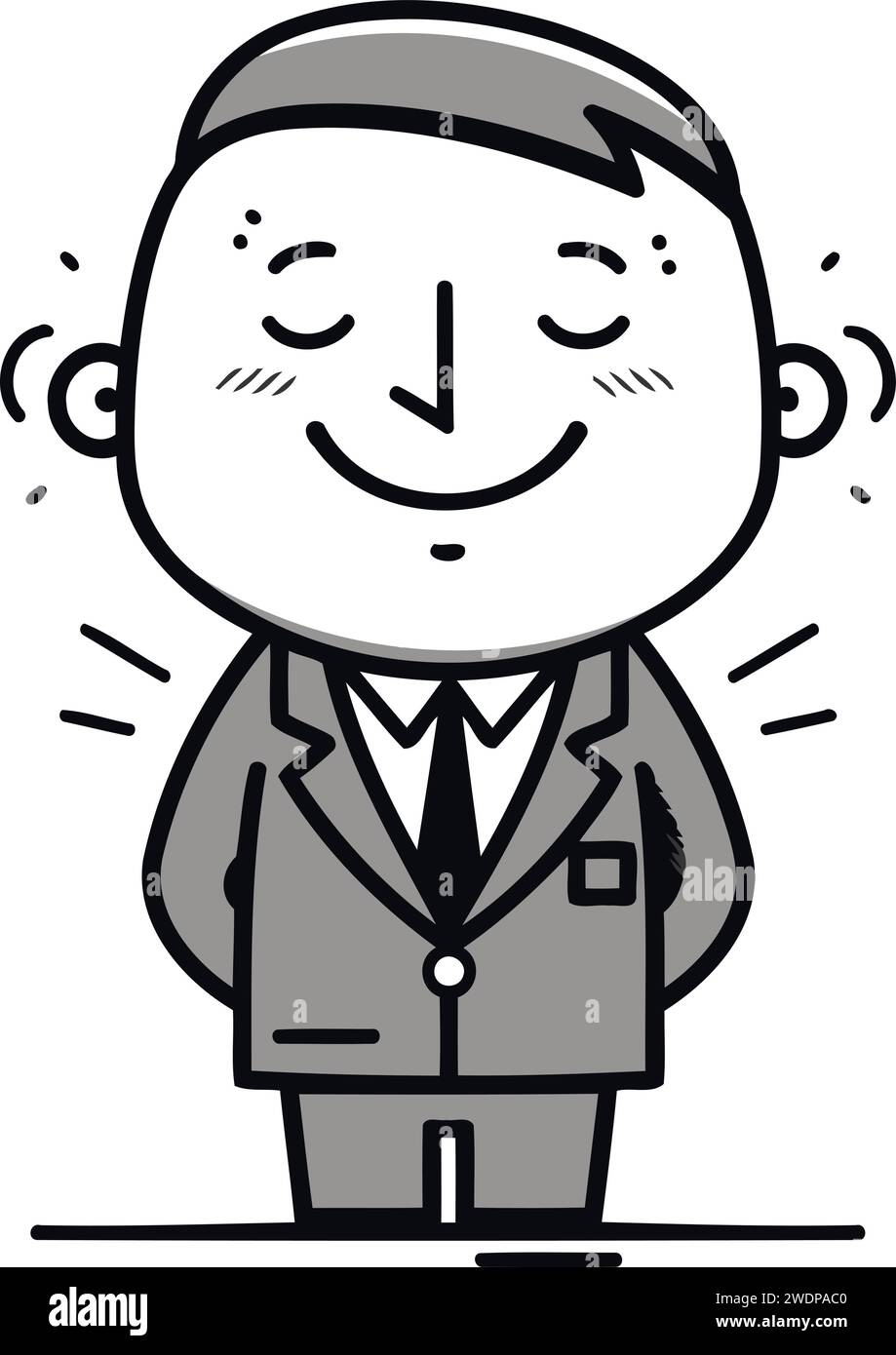 Stickman cartoon happy man manager boss hi-res stock photography and ...