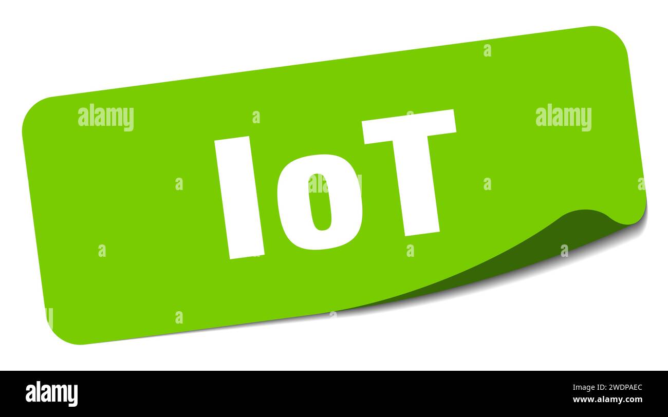 iot sticker. iot rectangular label isolated on white background Stock ...