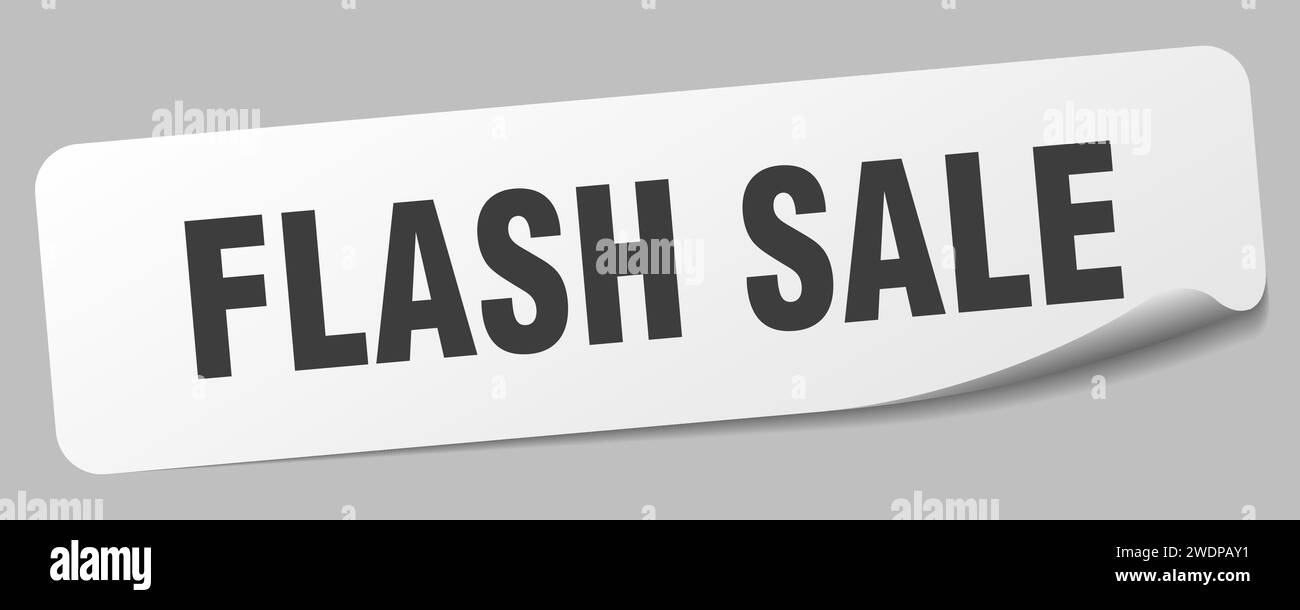 flash sale sticker. flash sale rectangular label isolated on white ...