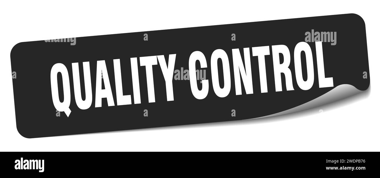 quality control sticker. quality control rectangular label isolated on ...