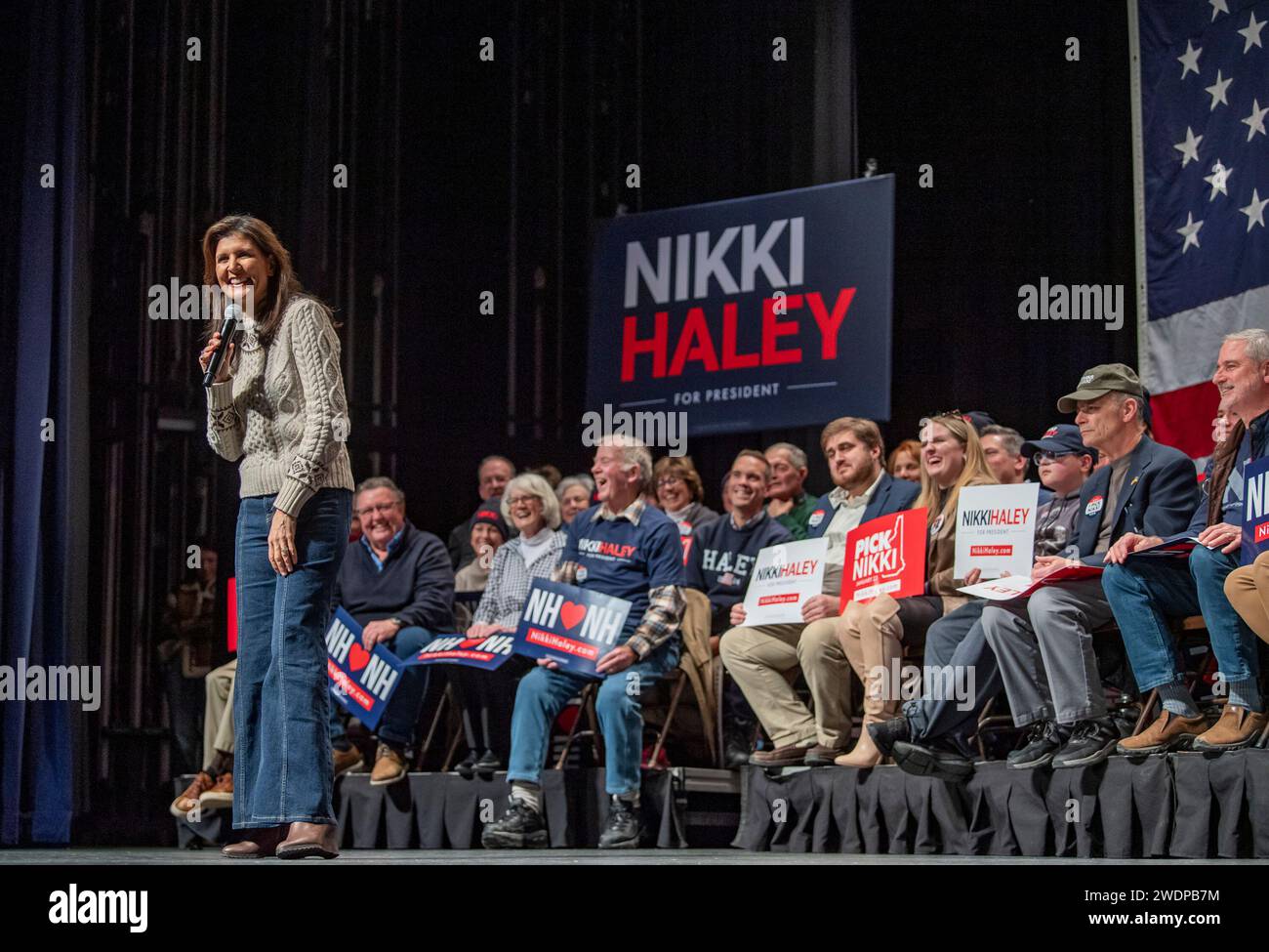 Exeter, United States. 21st Jan, 2024. Former South Carolina Governor ...