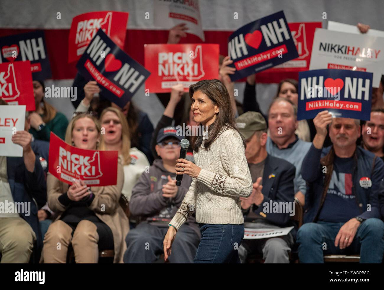 Exeter, United States. 21st Jan, 2024. Former South Carolina Governor ...