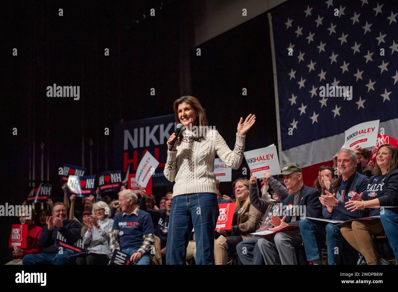 Exeter, United States. 21st Jan, 2024. Former South Carolina Governor ...