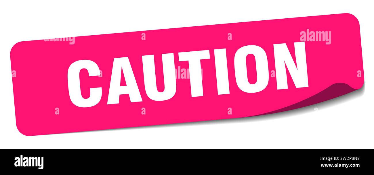 Caution sticker rectangular label hi-res stock photography and images ...