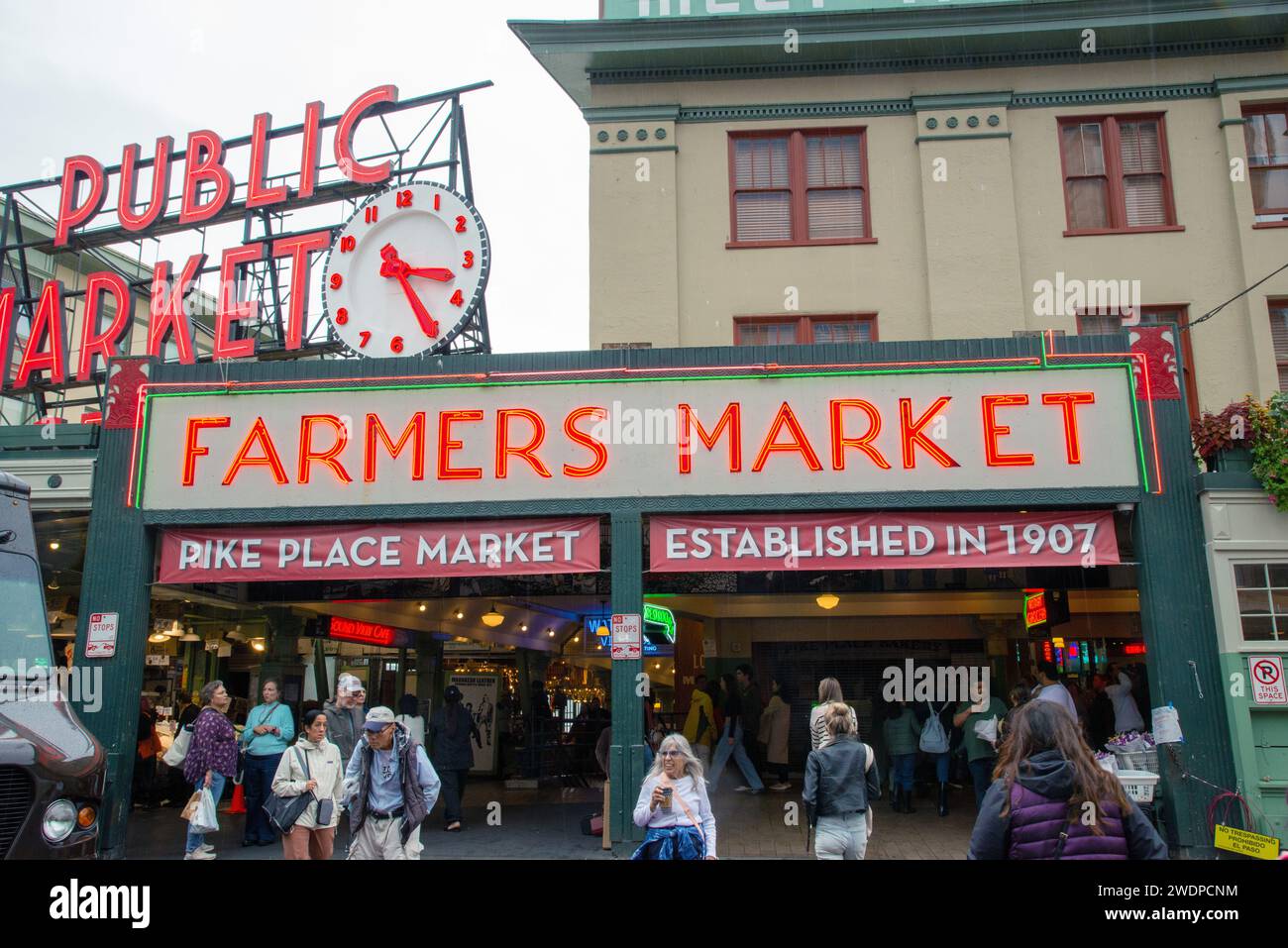 Pike Place Market in the heart of Seattle, Washington Stock Photo - Alamy