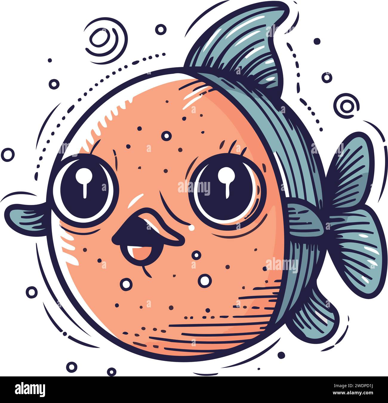 Cute Animated Puffer Fish