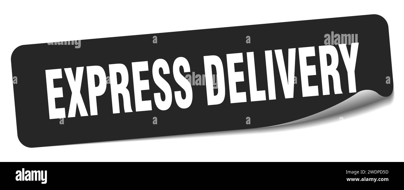 express delivery sticker. express delivery rectangular label isolated ...