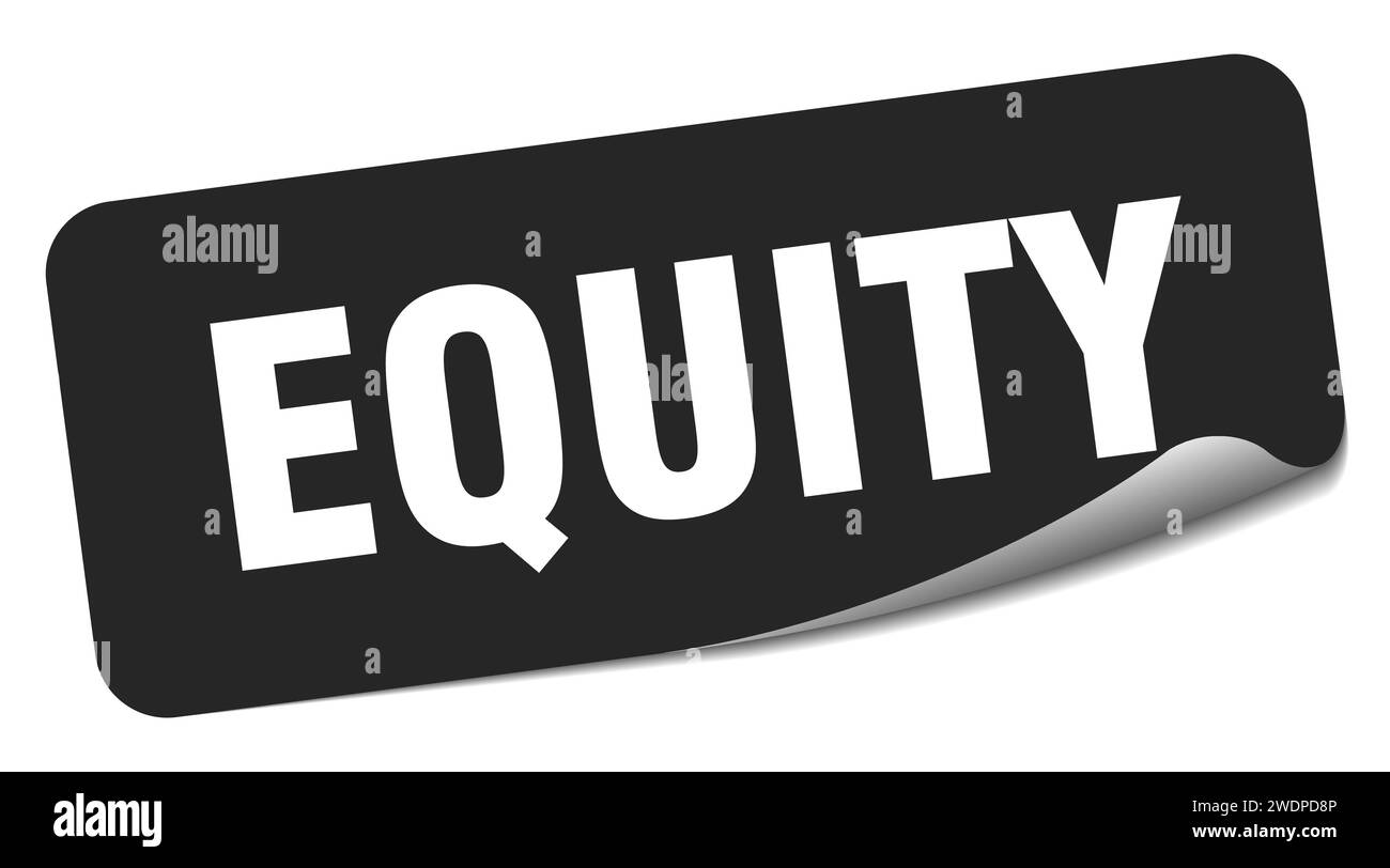 equity sticker. equity rectangular label isolated on white background ...