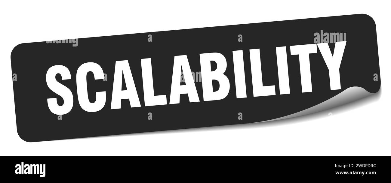 scalability sticker. scalability rectangular label isolated on white ...