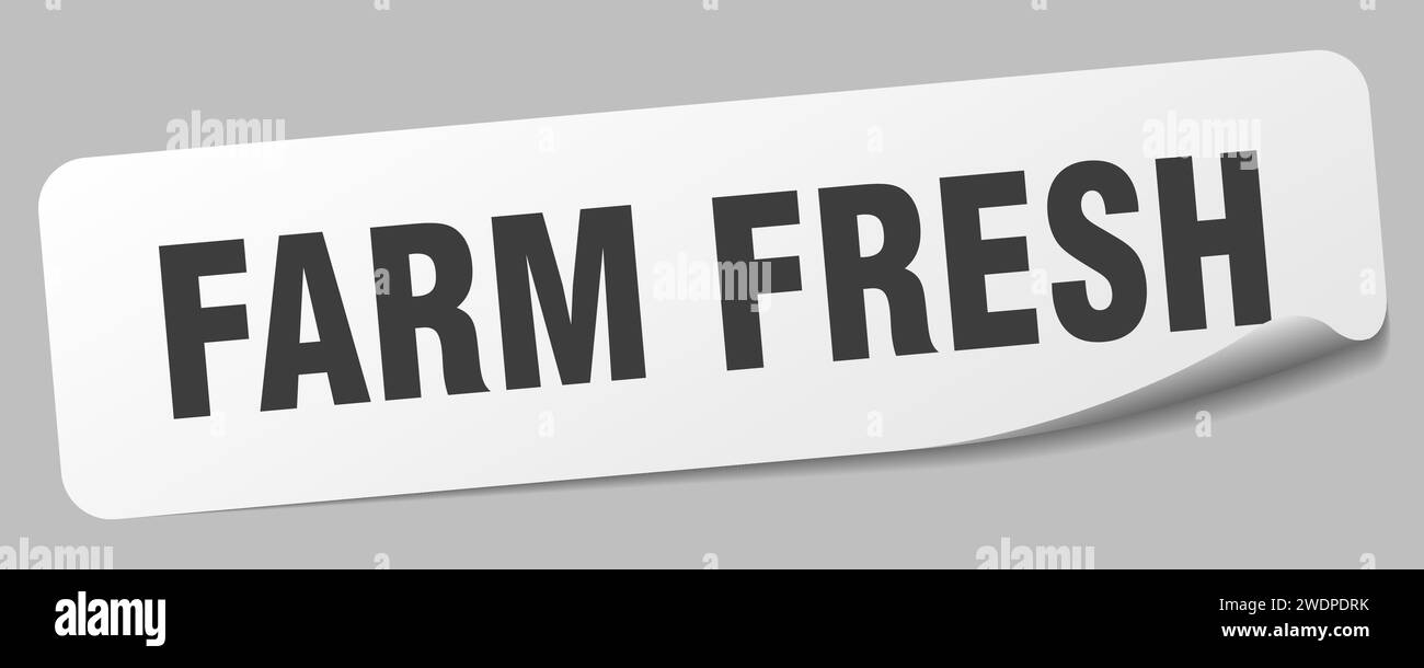 farm fresh sticker. farm fresh rectangular label isolated on white ...