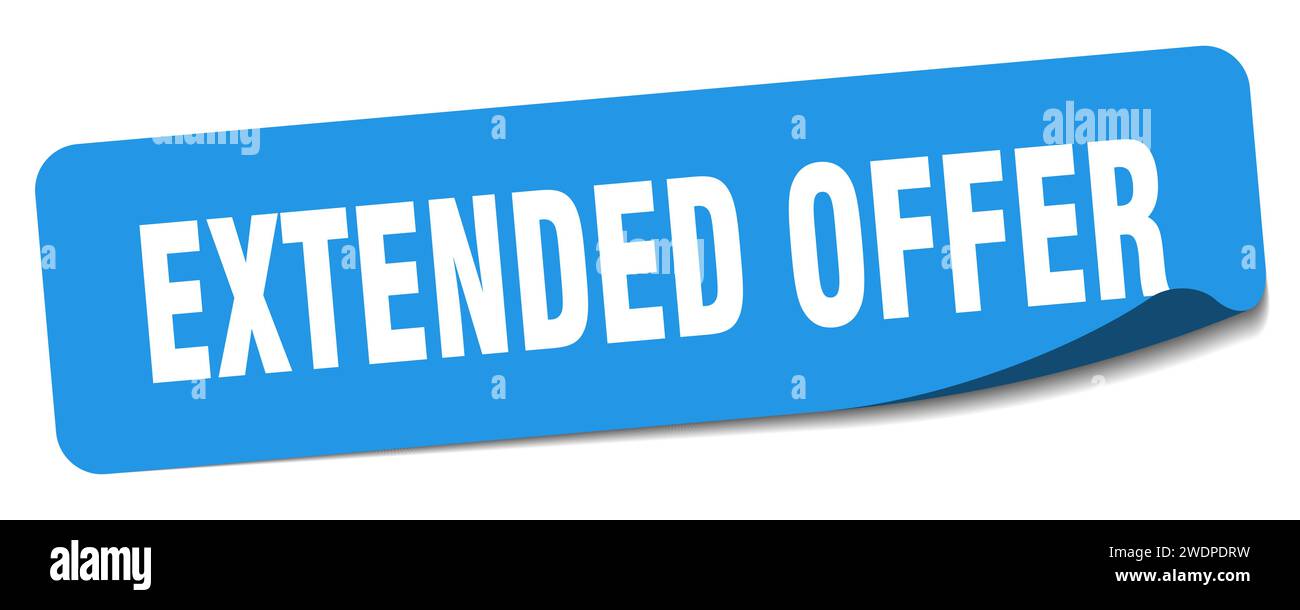 extended offer sticker. extended offer rectangular label isolated on ...