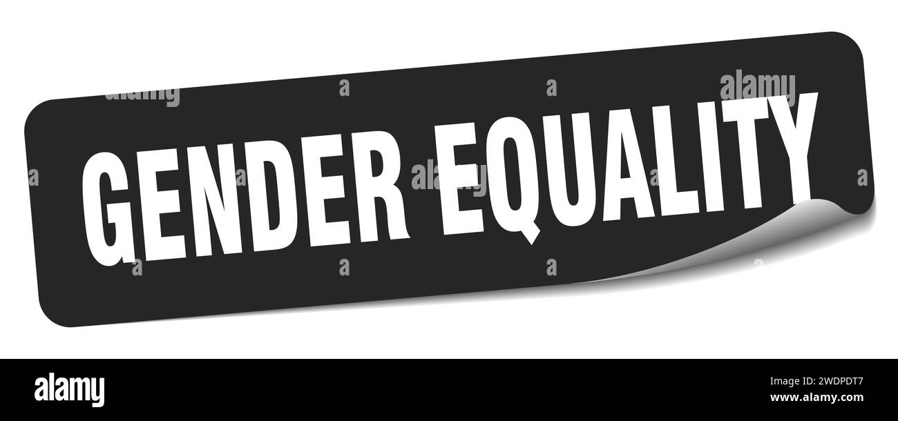 gender equality sticker. gender equality rectangular label isolated on ...