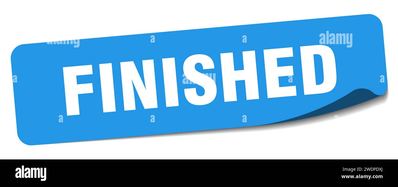 finished sticker. finished rectangular label isolated on white ...