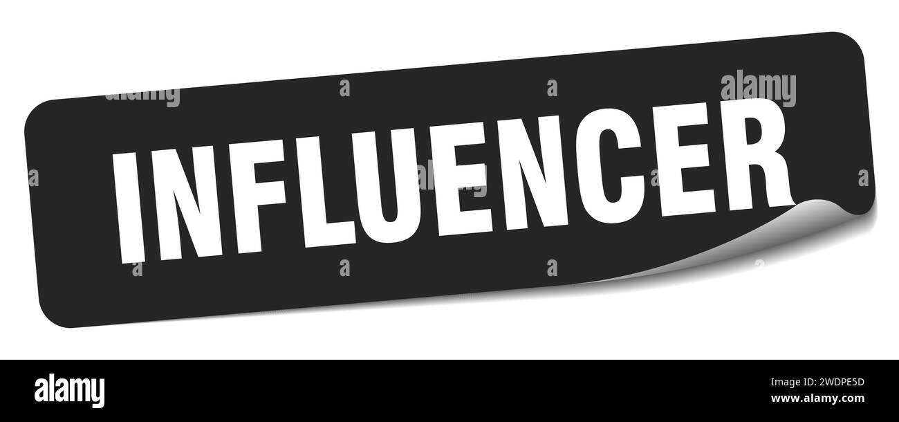 Influencer label sticker on hi-res stock photography and images - Alamy