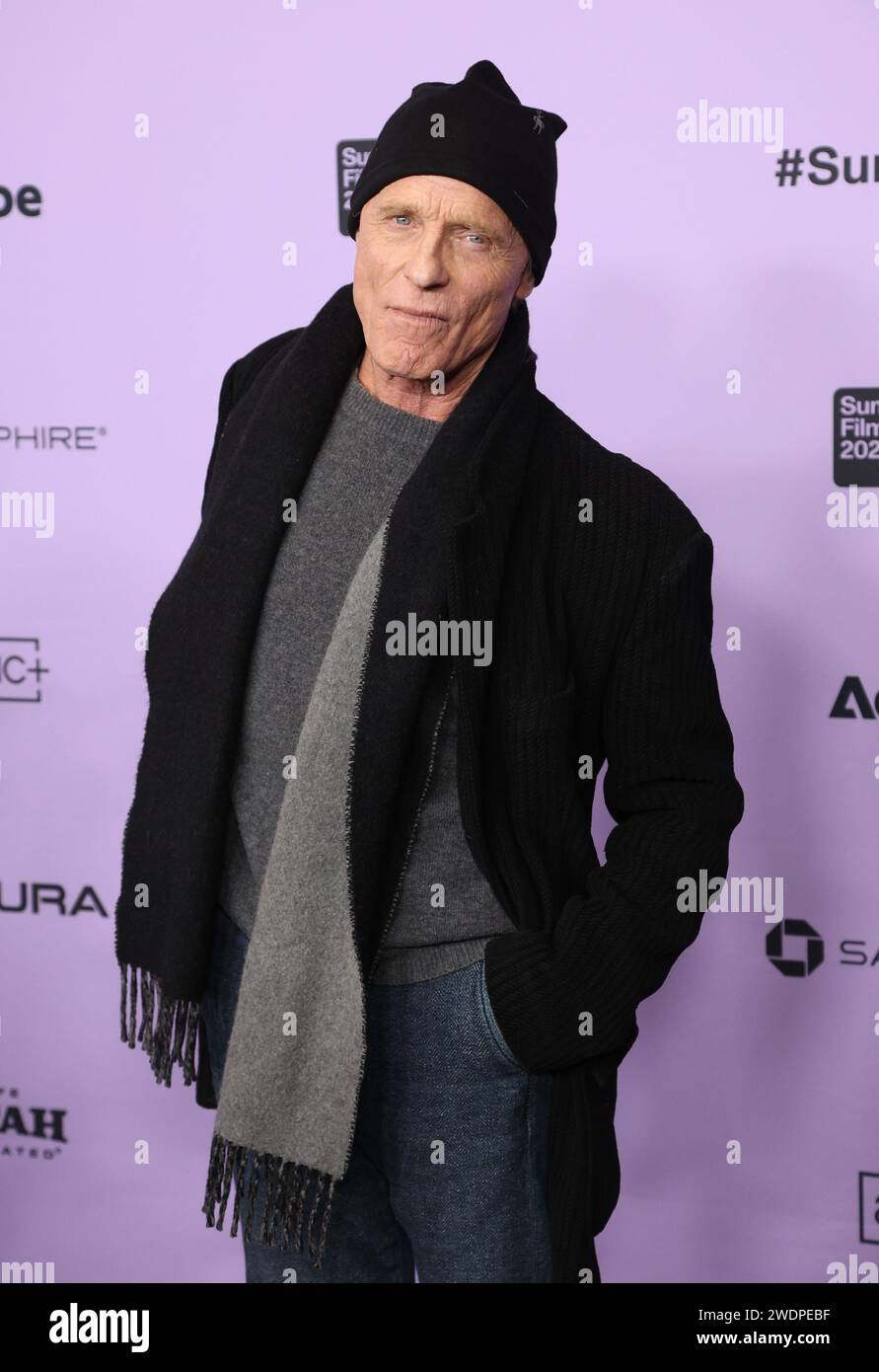 Park City, USA. 20th Jan, 2024. Ed Harris arriving to the “Love Lies ...