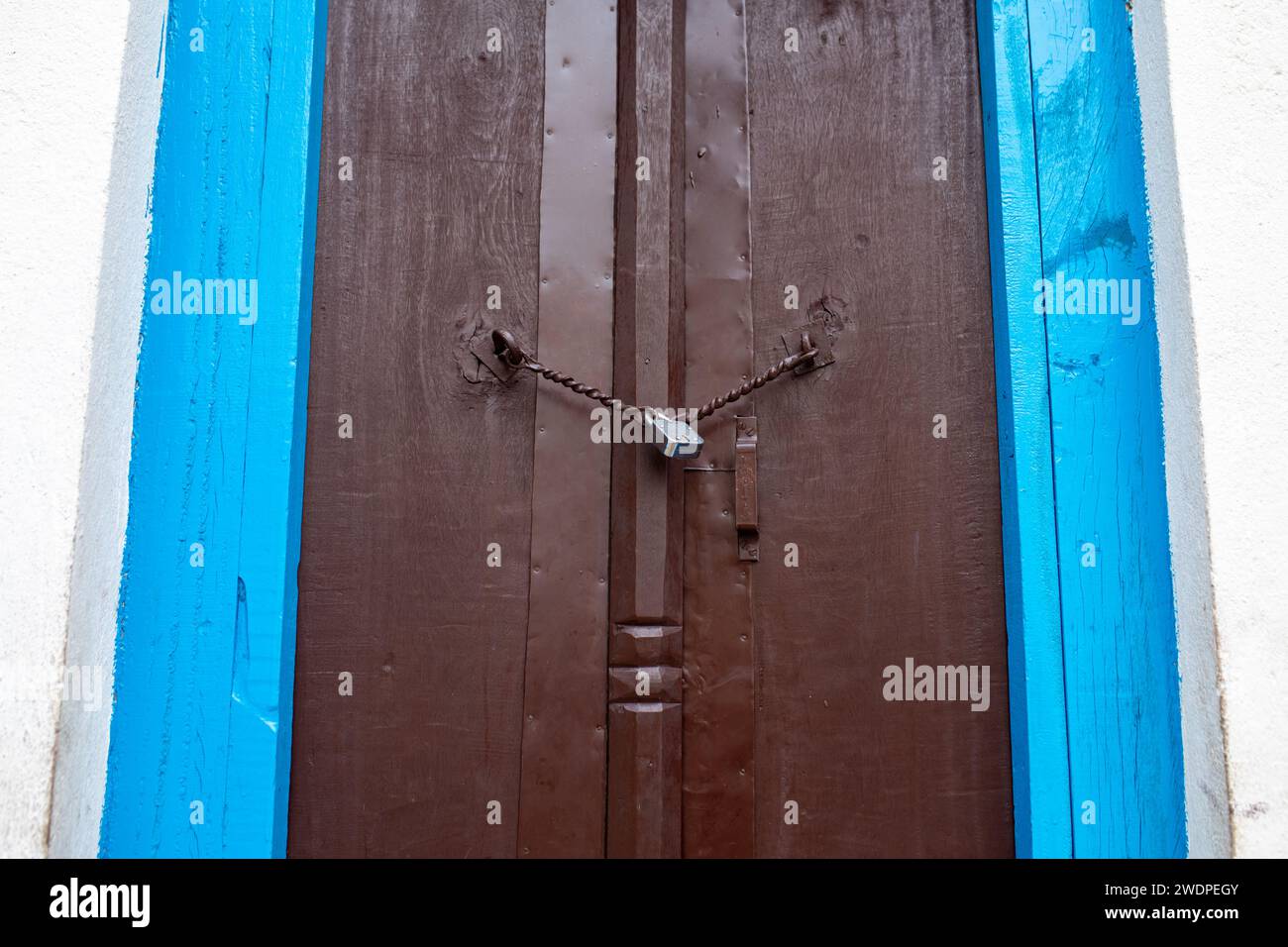 Traditional Nepalese Colorful House Door Stock Photo - Alamy