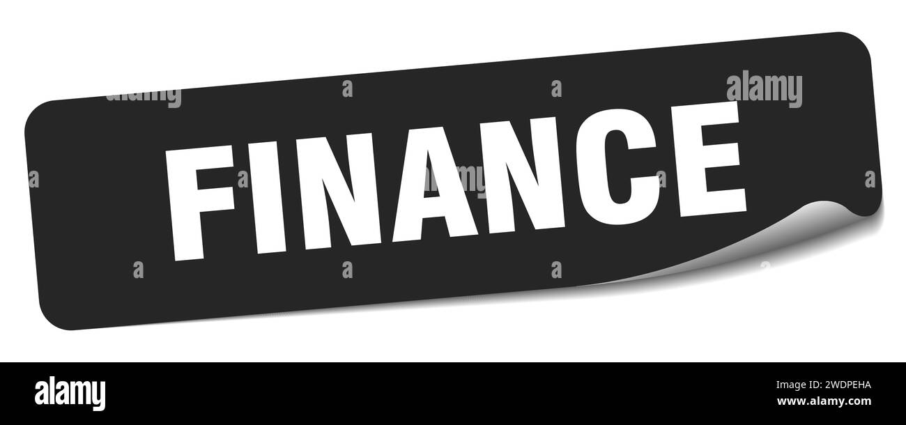 finance sticker. finance rectangular label isolated on white background ...
