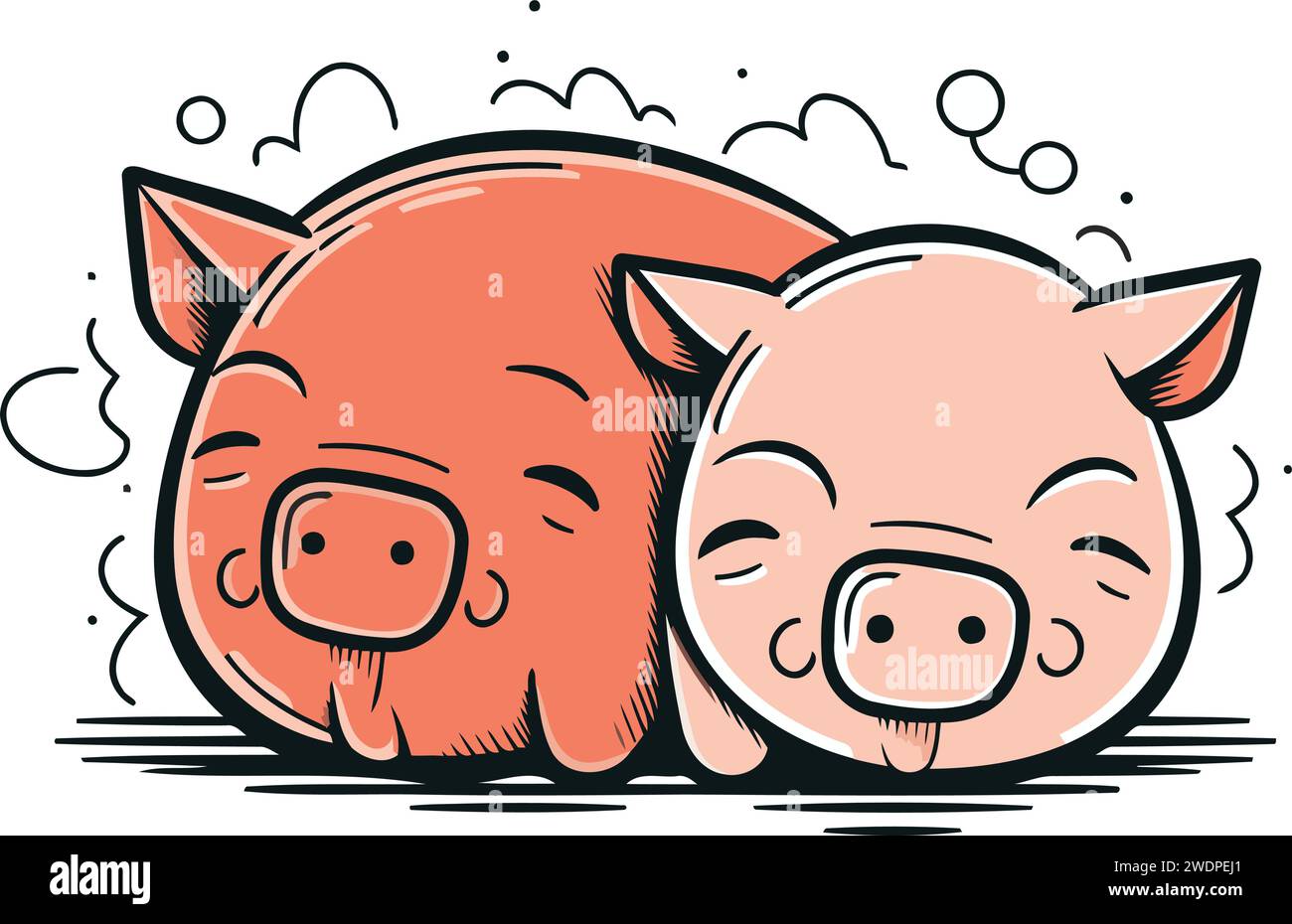 Cute pigs isolated hi-res stock photography and images - Alamy