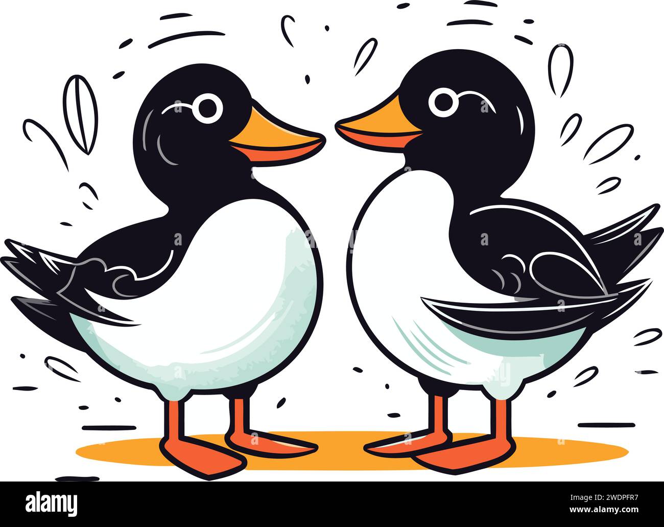 Cartoon ducks Cut Out Stock Images & Pictures - Alamy